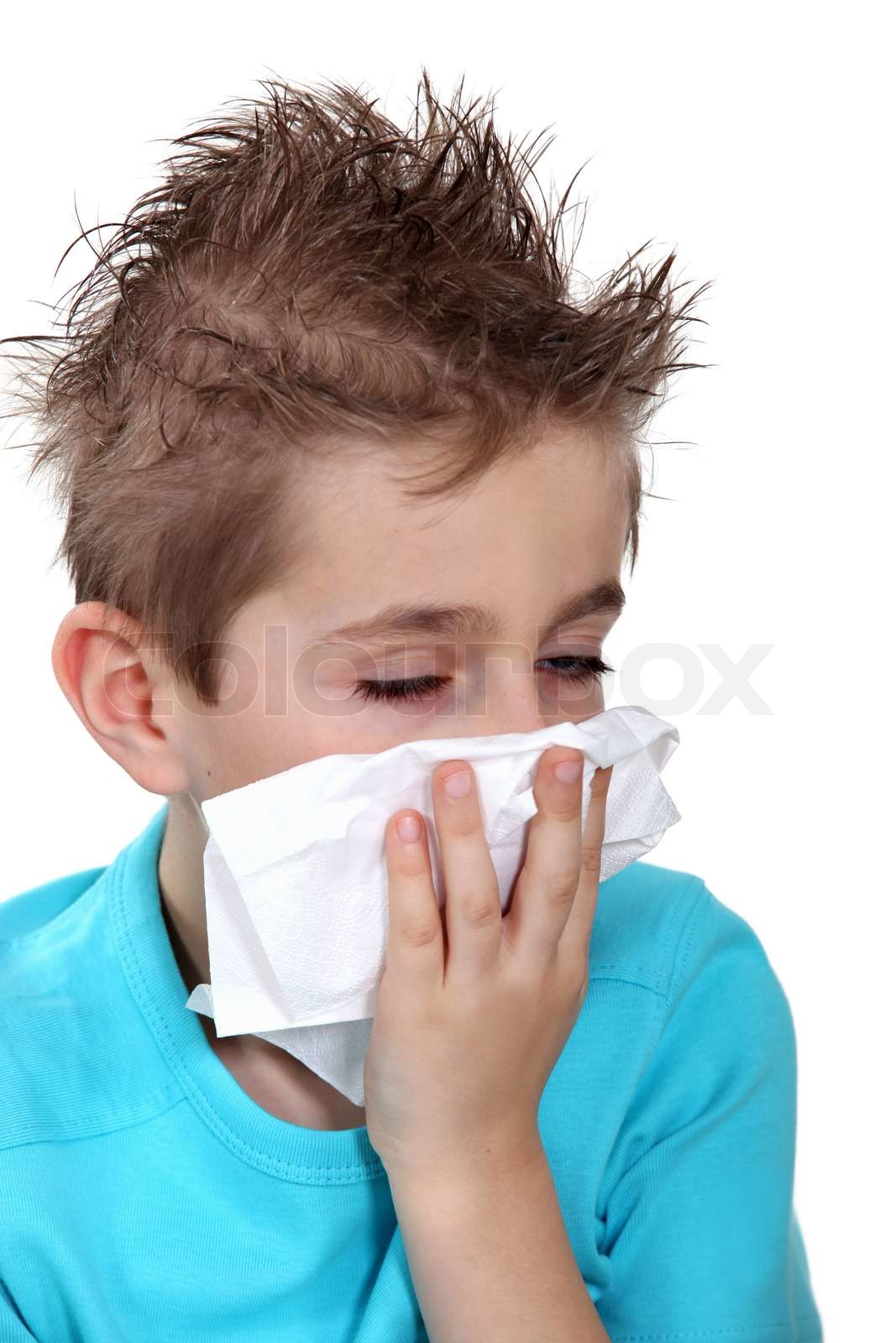 Junge mit einer Erkältung | Stock Bild | Colourbox