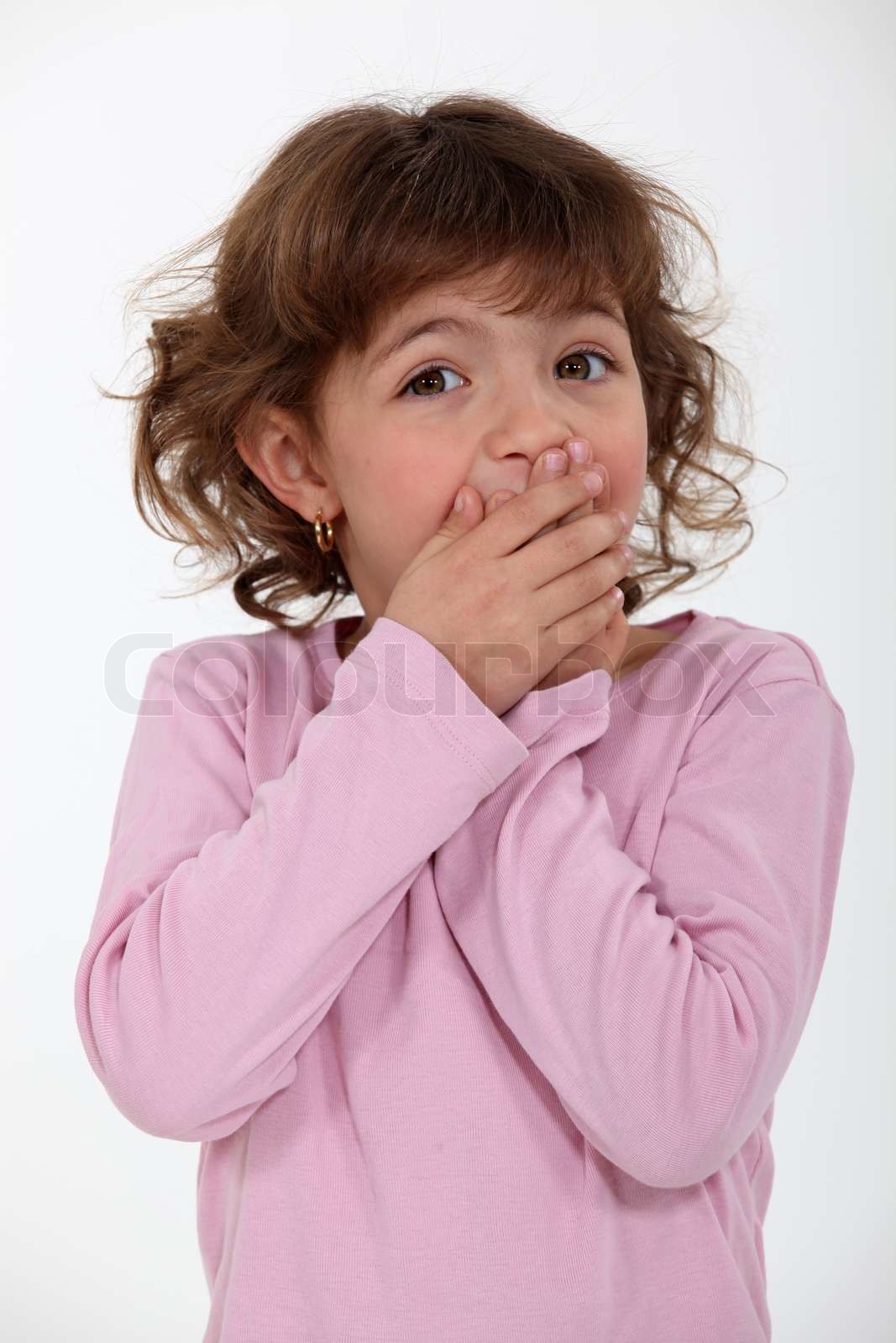 Shocked little girl | Stock image | Colourbox