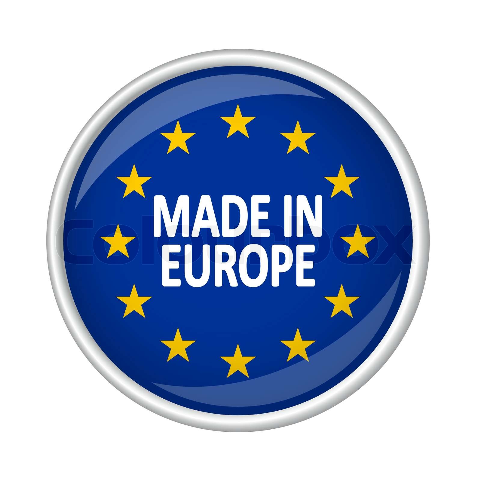 Button - MADE IN EUROPE | Stock vector | Colourbox