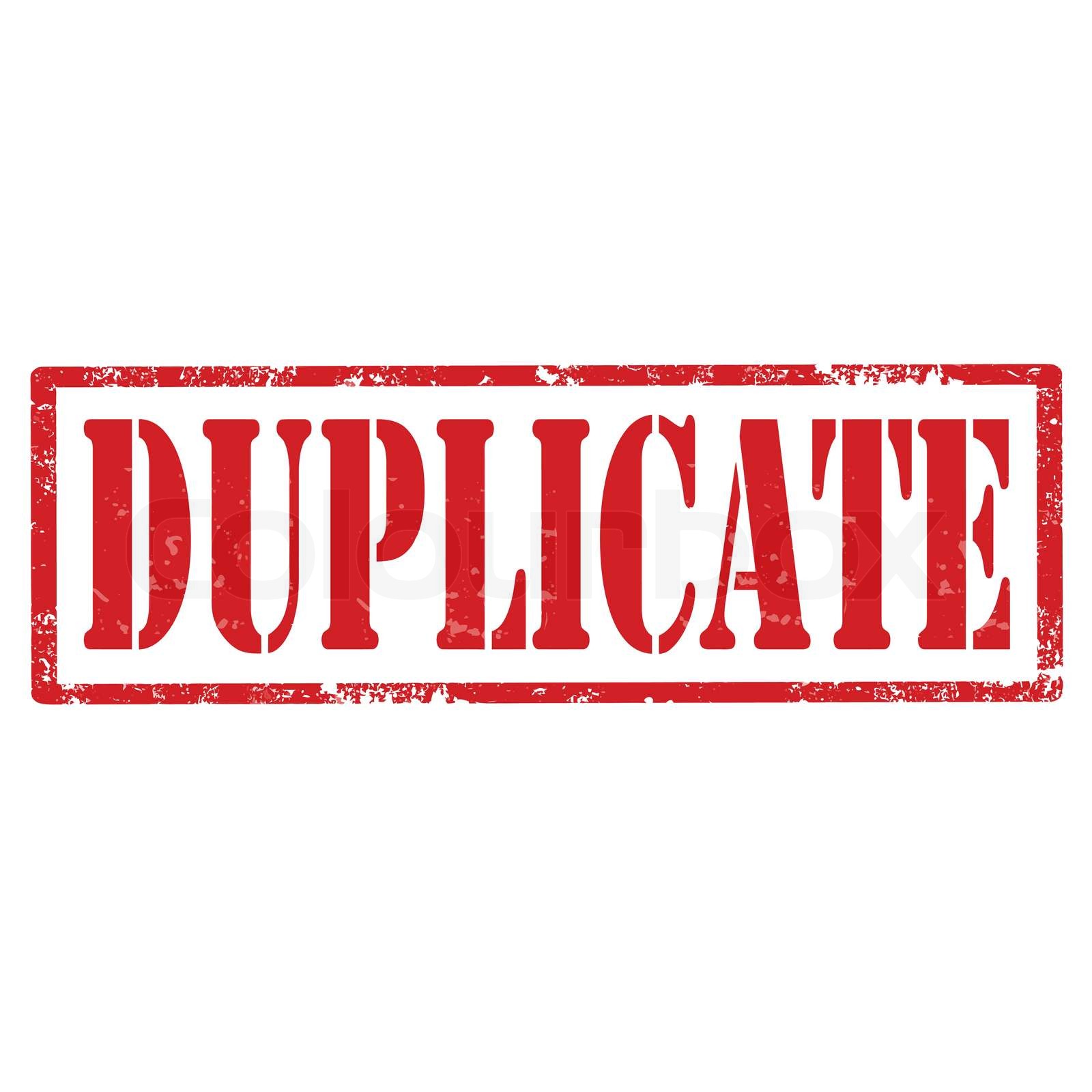Duplicate-stamp | Stock vector | Colourbox