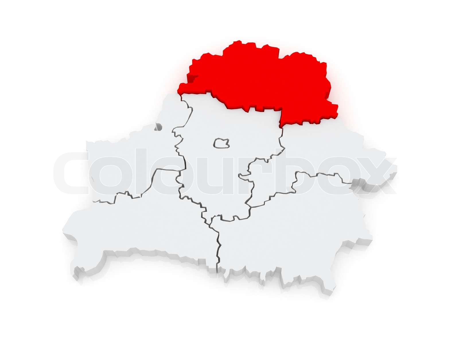 Map of Vitebsk region. Belarus. | Stock image | Colourbox