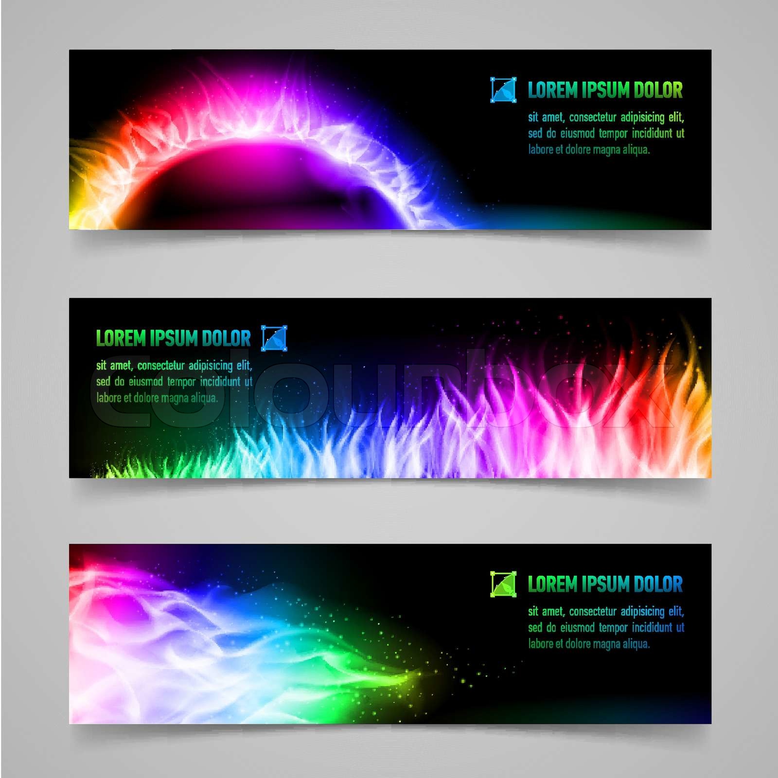Fire banners | Stock vector | Colourbox