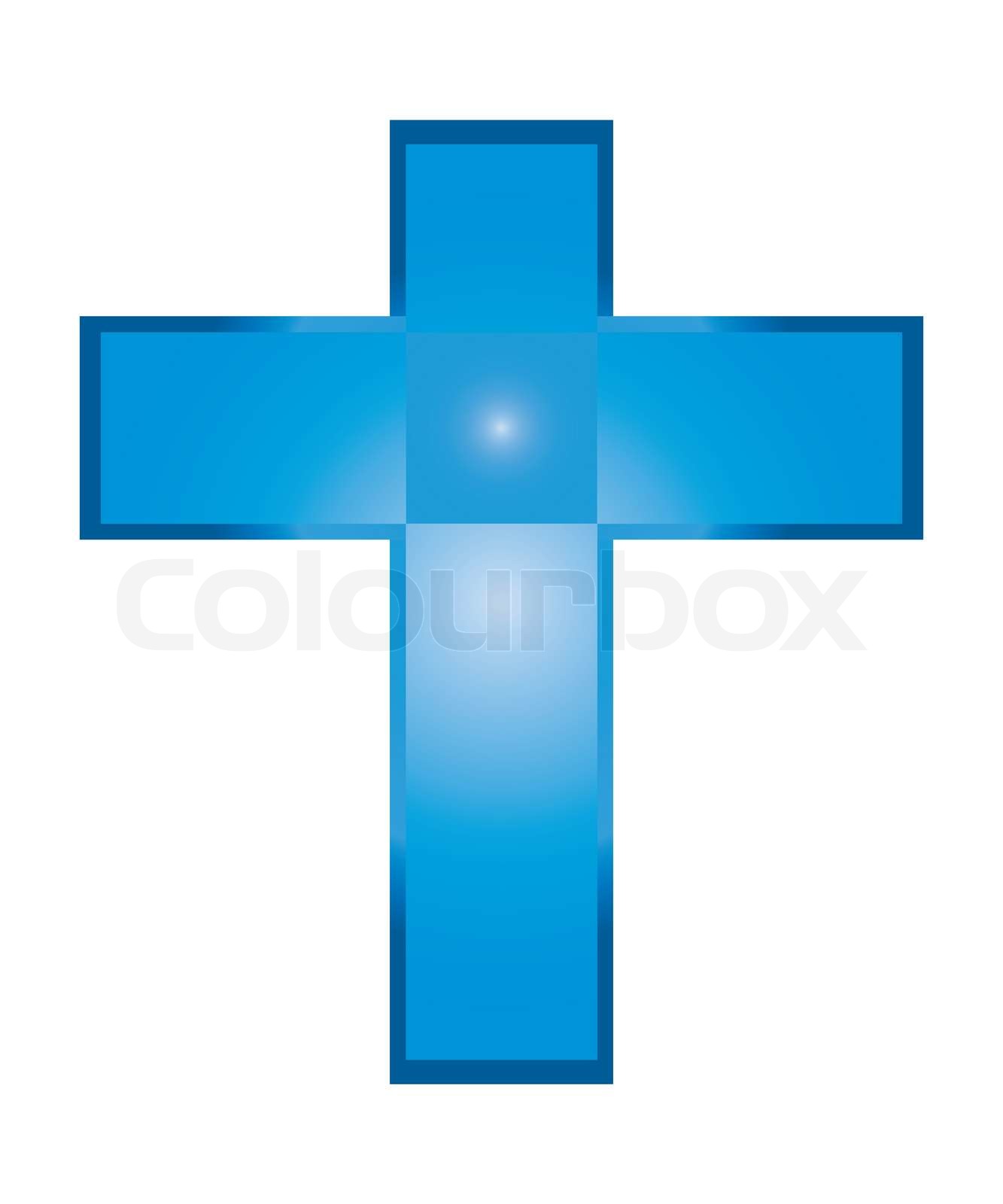 Isolated Blue Jesus Cross | Stock vector | Colourbox