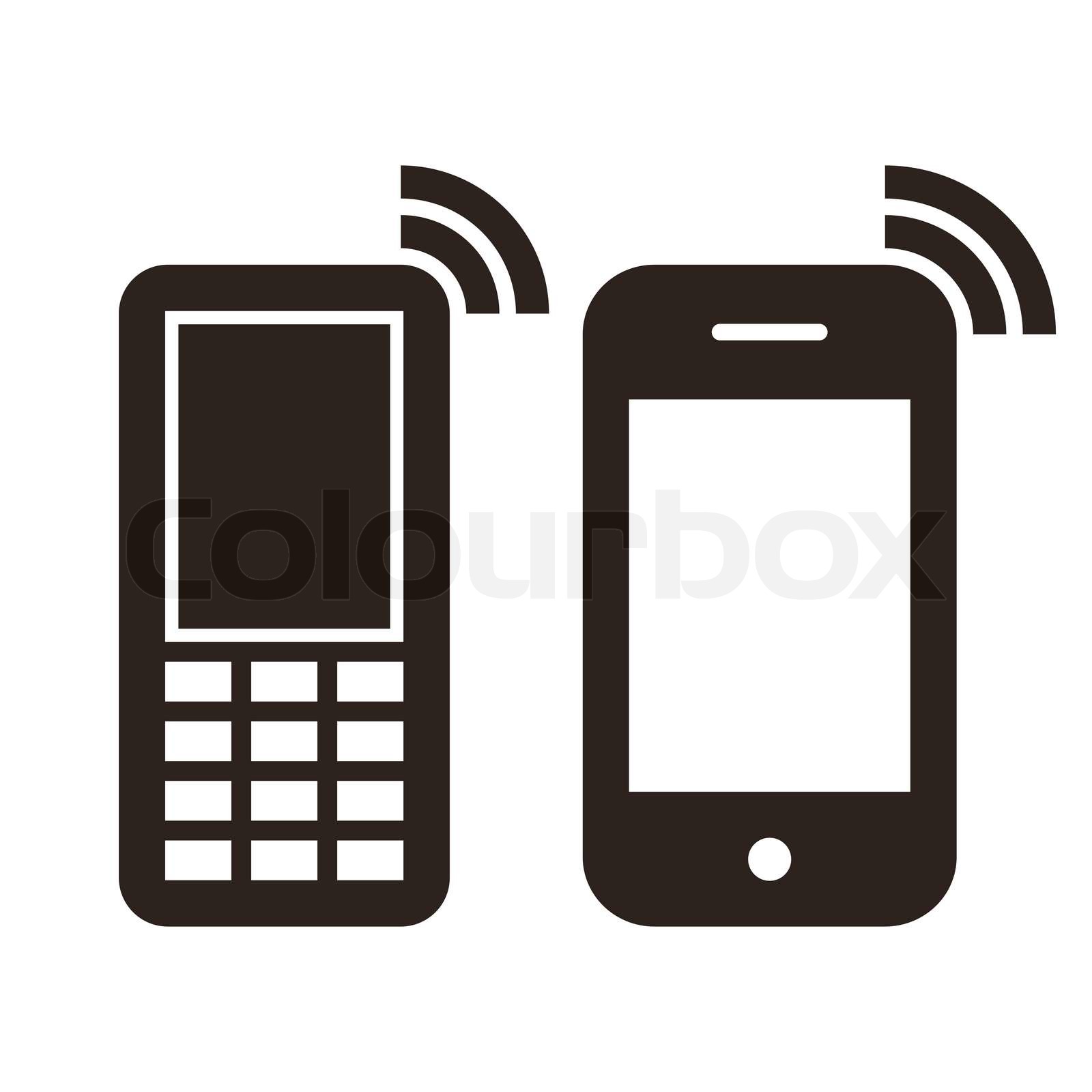 mobiltelefon, symbol, mobil | Stock vektor | Colourbox