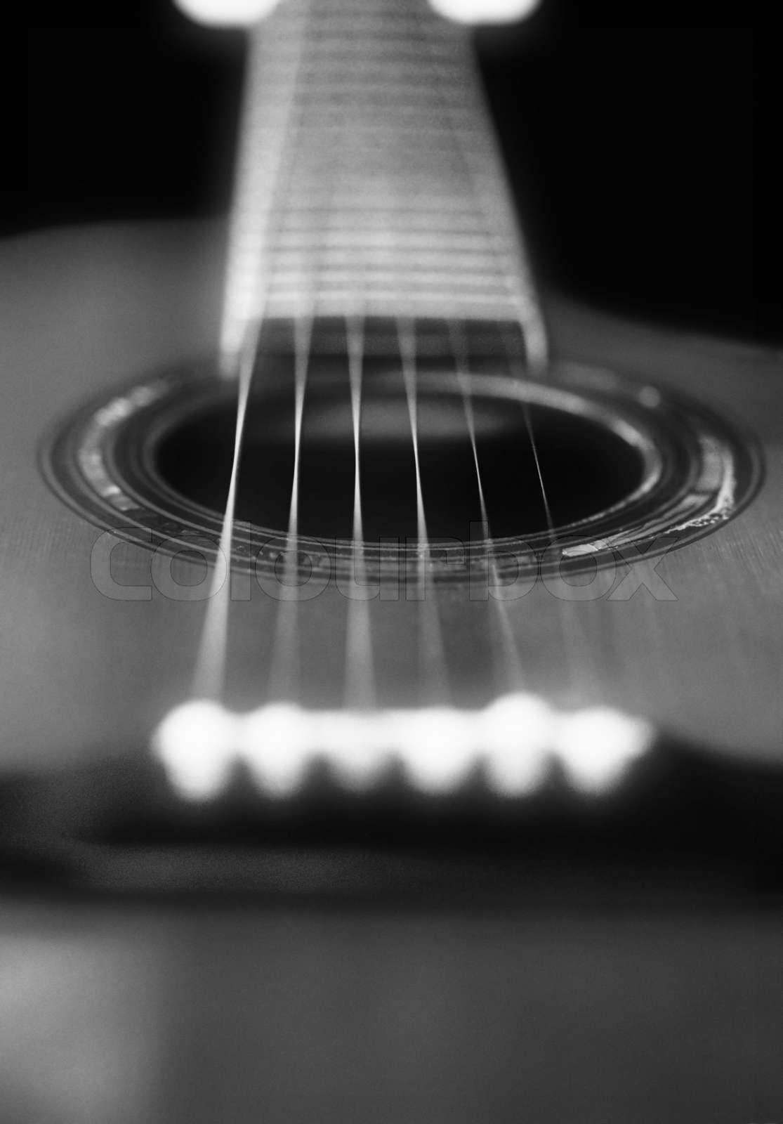 Acoustic guitar perspective | Stock image | Colourbox