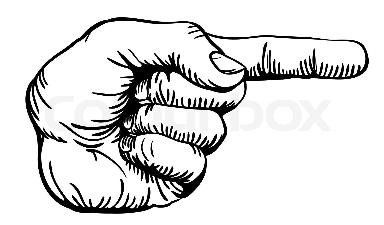 Finger Pointing At You Drawing