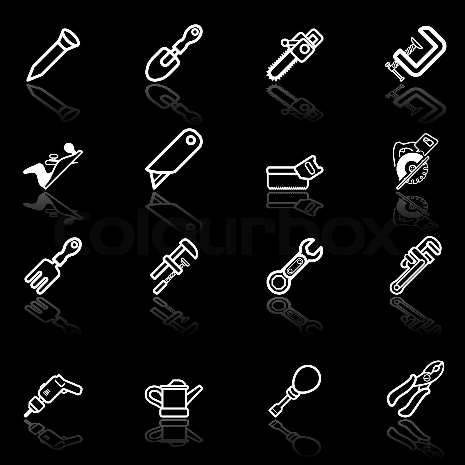 Tool icon set | Stock vector | Colourbox