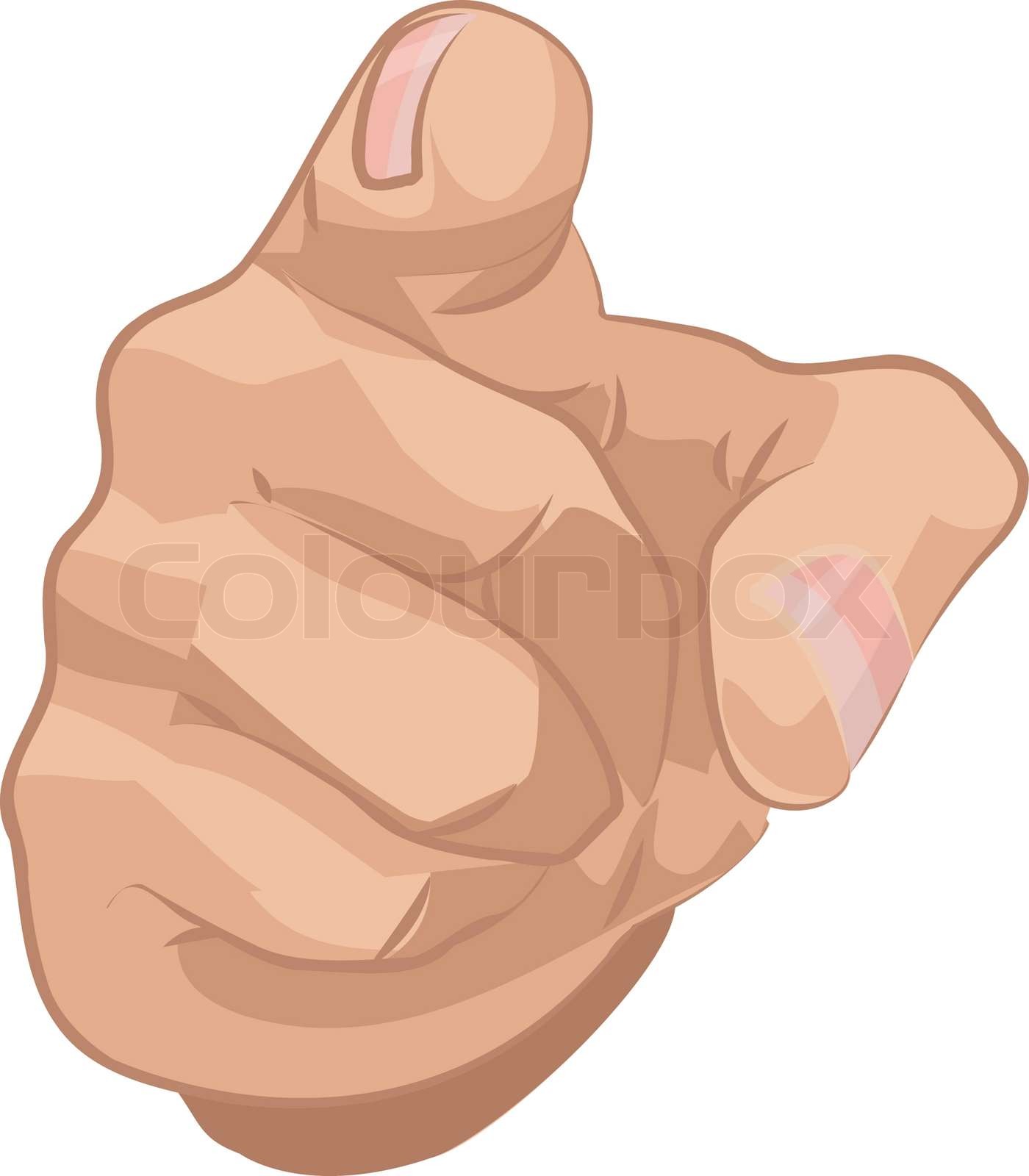 zeigende Hand-Abbildung | Stock-Vektor | Colourbox