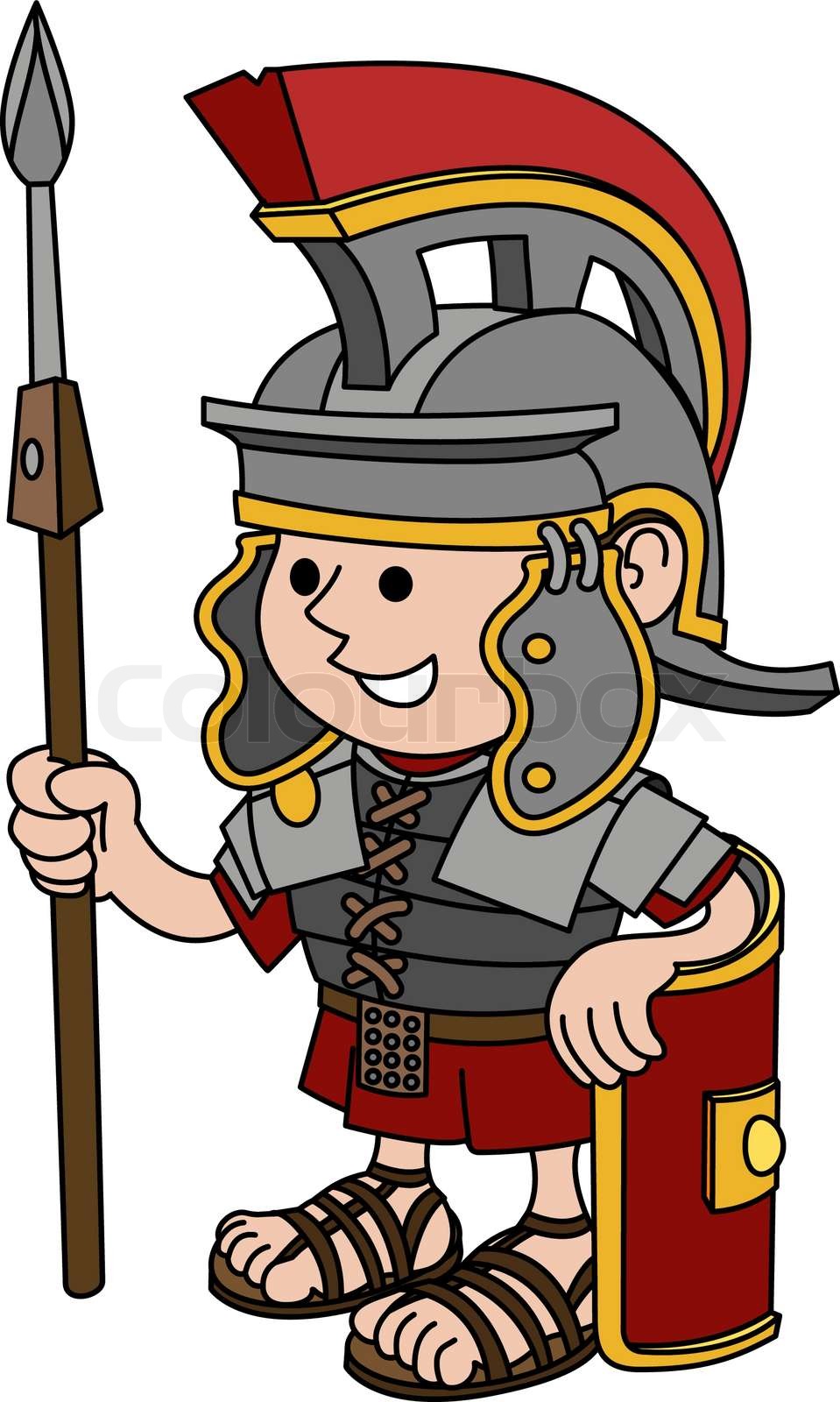 Illustration of Roman soldier | Stock vector | Colourbox