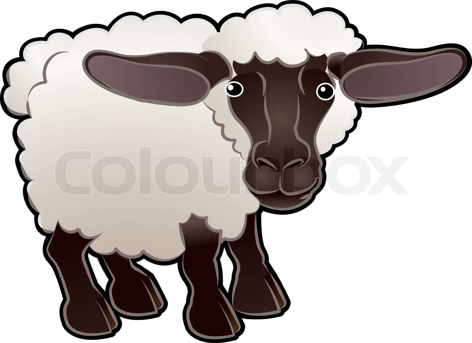 Cute Sheep Farm Animal Vector Illustration | Stock vector | Colourbox