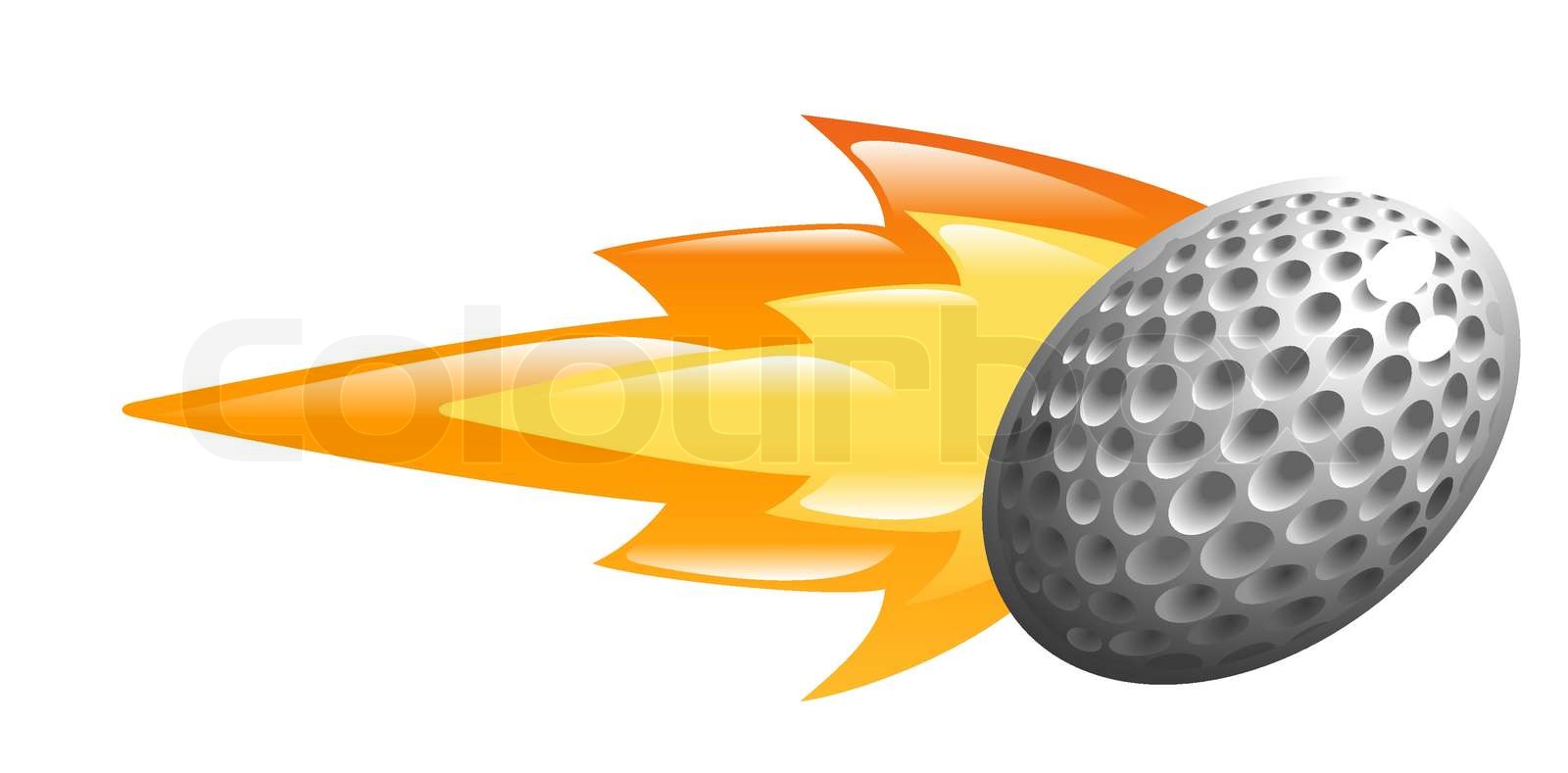 flaming golf ball | Stock vector | Colourbox