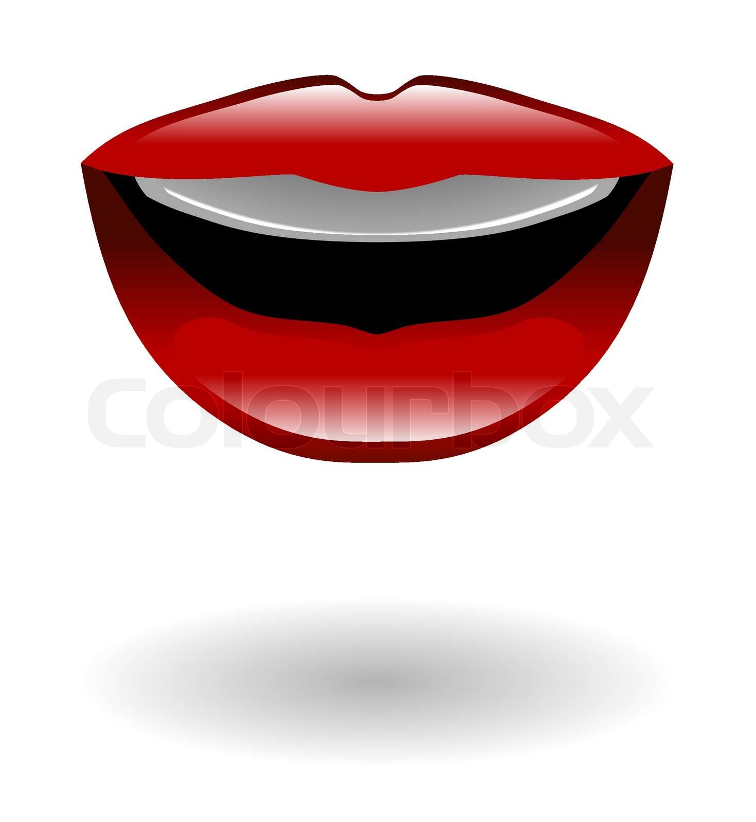 lips talking Illustration | Stock vector | Colourbox