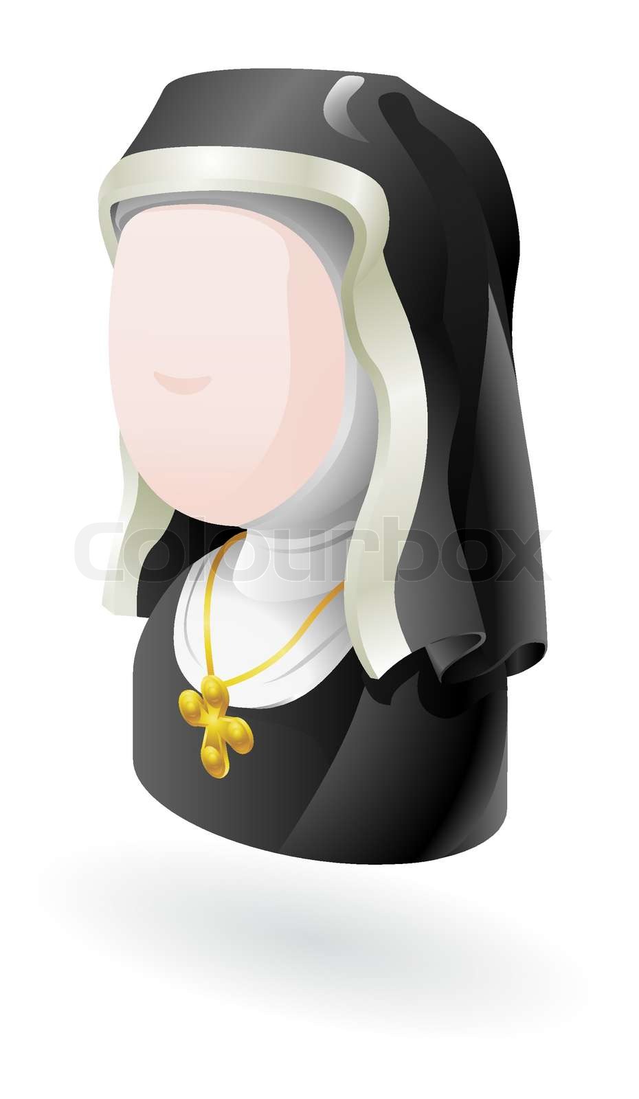 nun illustration | Stock vector | Colourbox