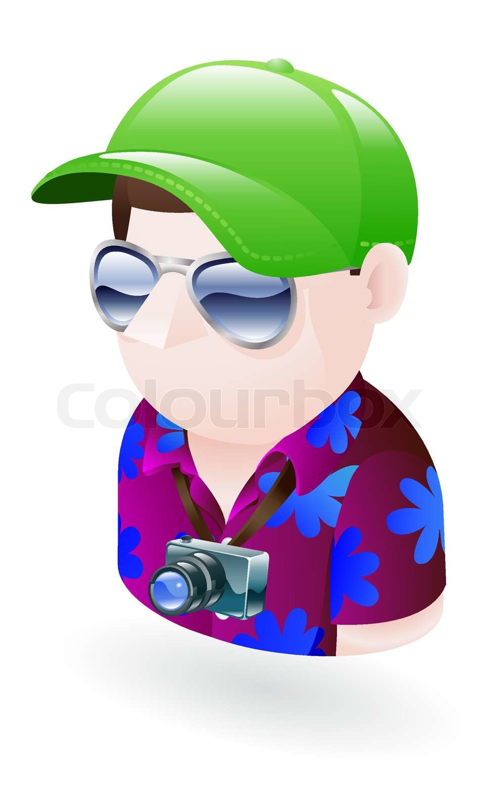 Tourist Illustration Stock Vector Colourbox