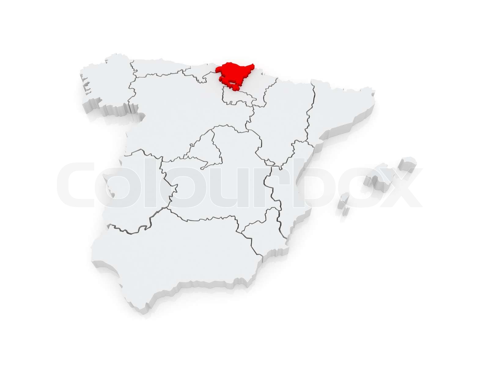 Map of Basque Country. Spain. | Stock image | Colourbox