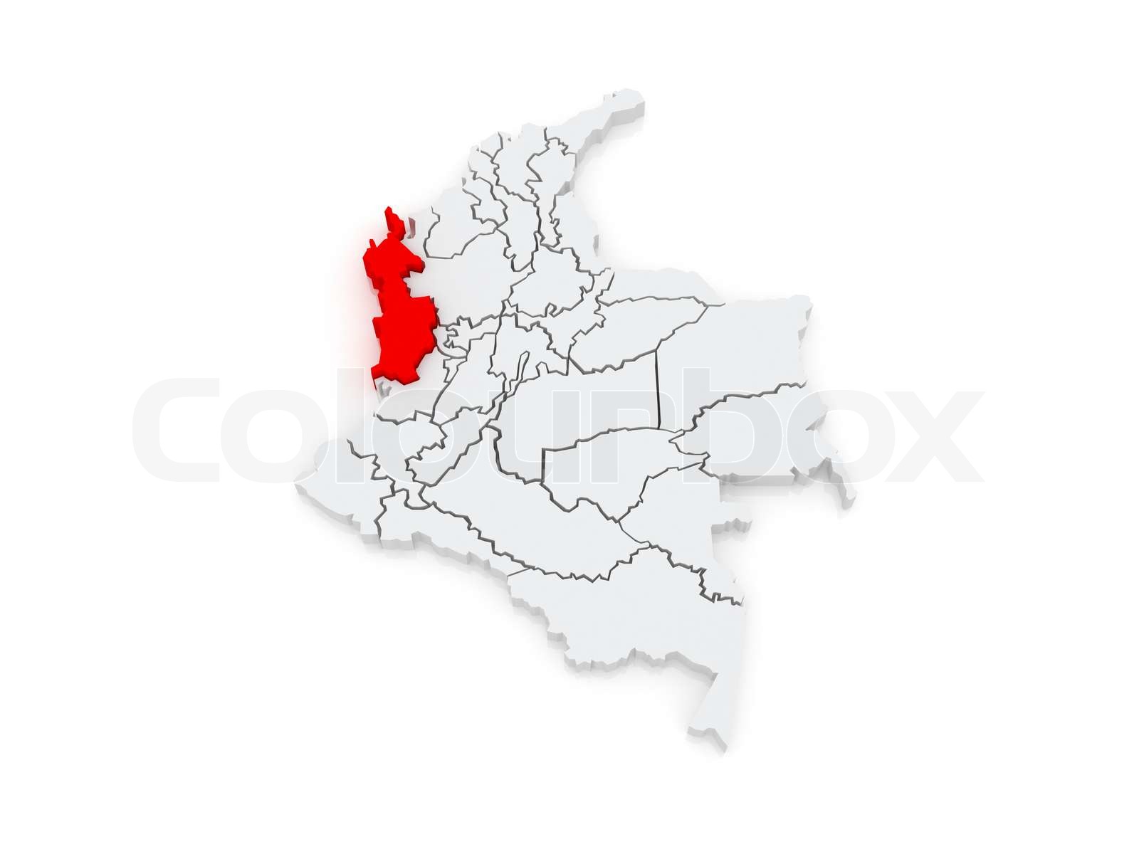 Map of Choco. Colombia. | Stock image | Colourbox