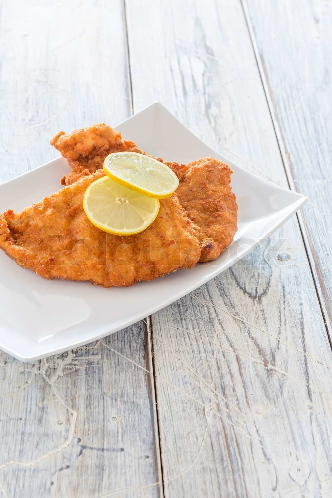 Schnitzel on a Plate | Stock image | Colourbox