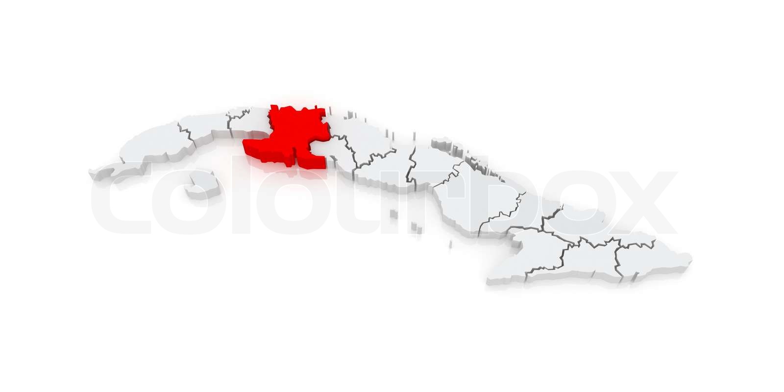 Map of Matanzas. Cuba. | Stock image | Colourbox