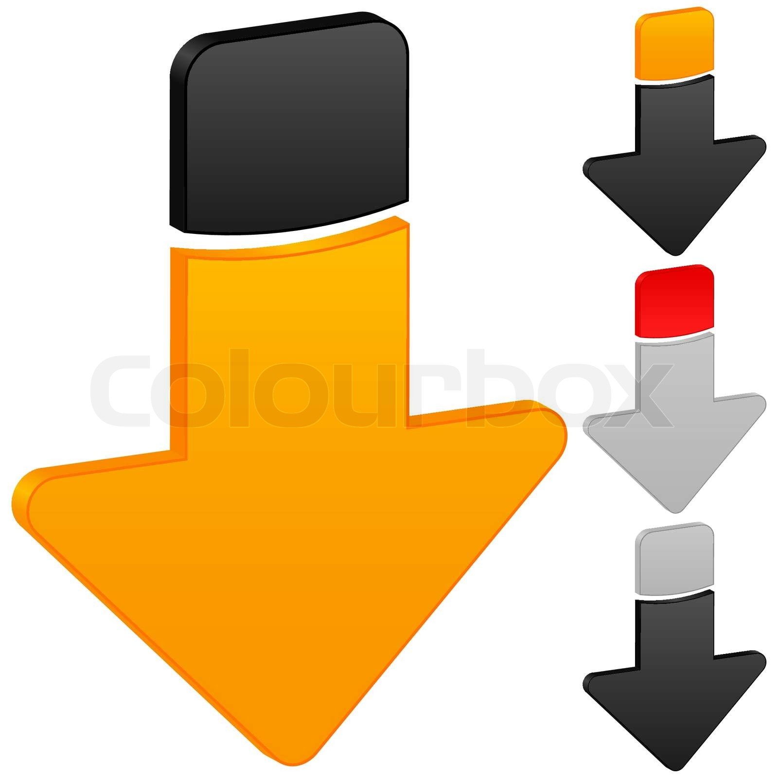 Pfeil nach unten Symbol | Stock-Vektor | Colourbox