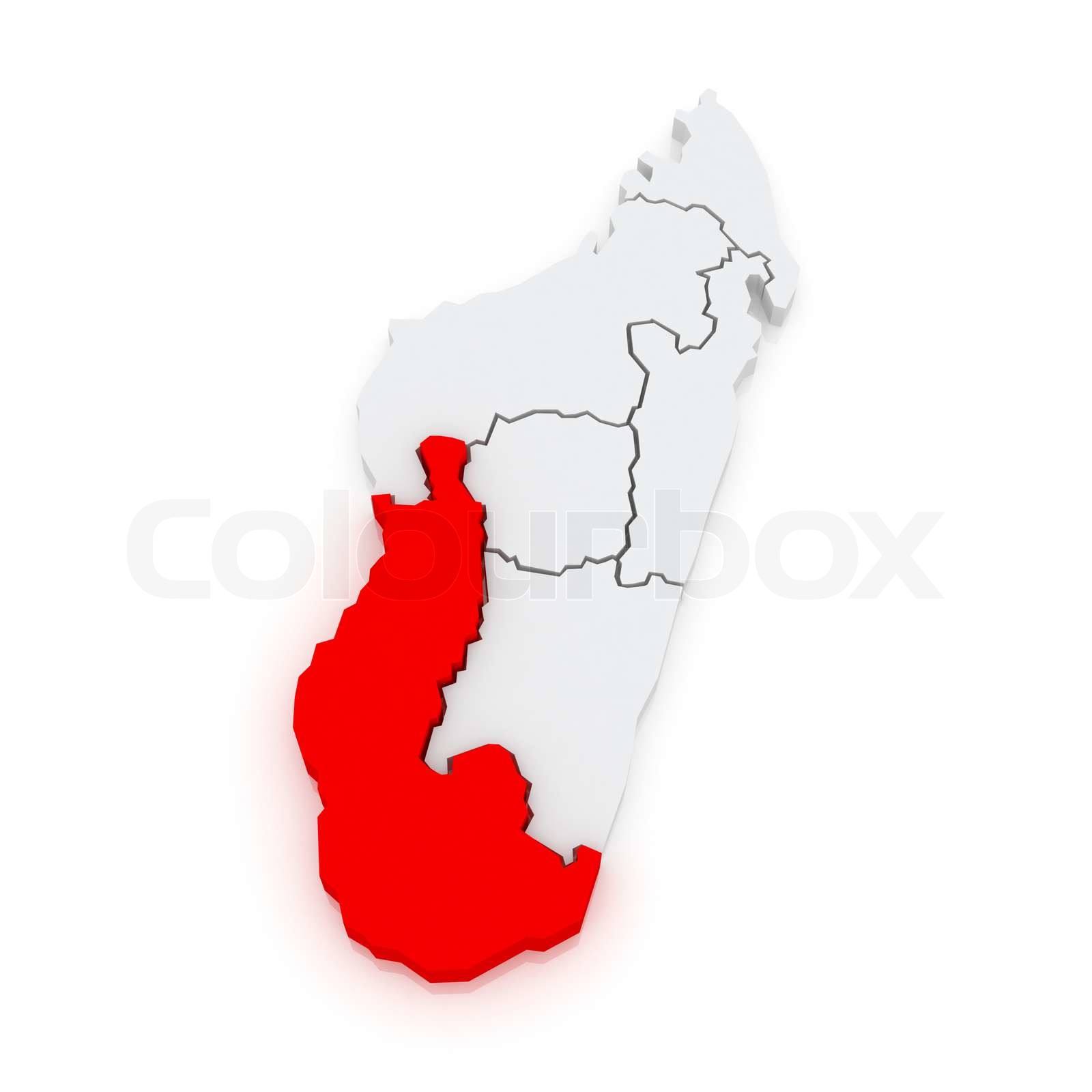 Map of Toliara. Madagascar. | Stock image | Colourbox