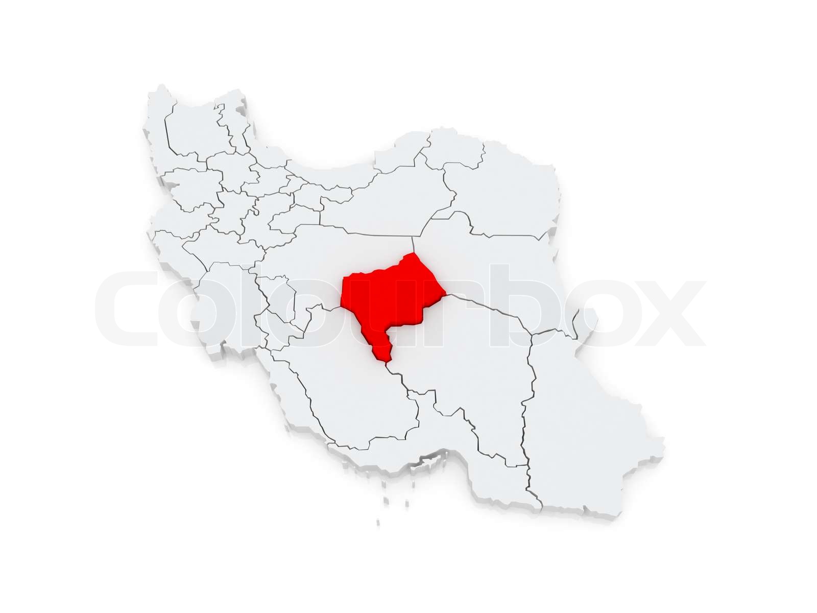 Map of Yazd. Iran. | Stock image | Colourbox