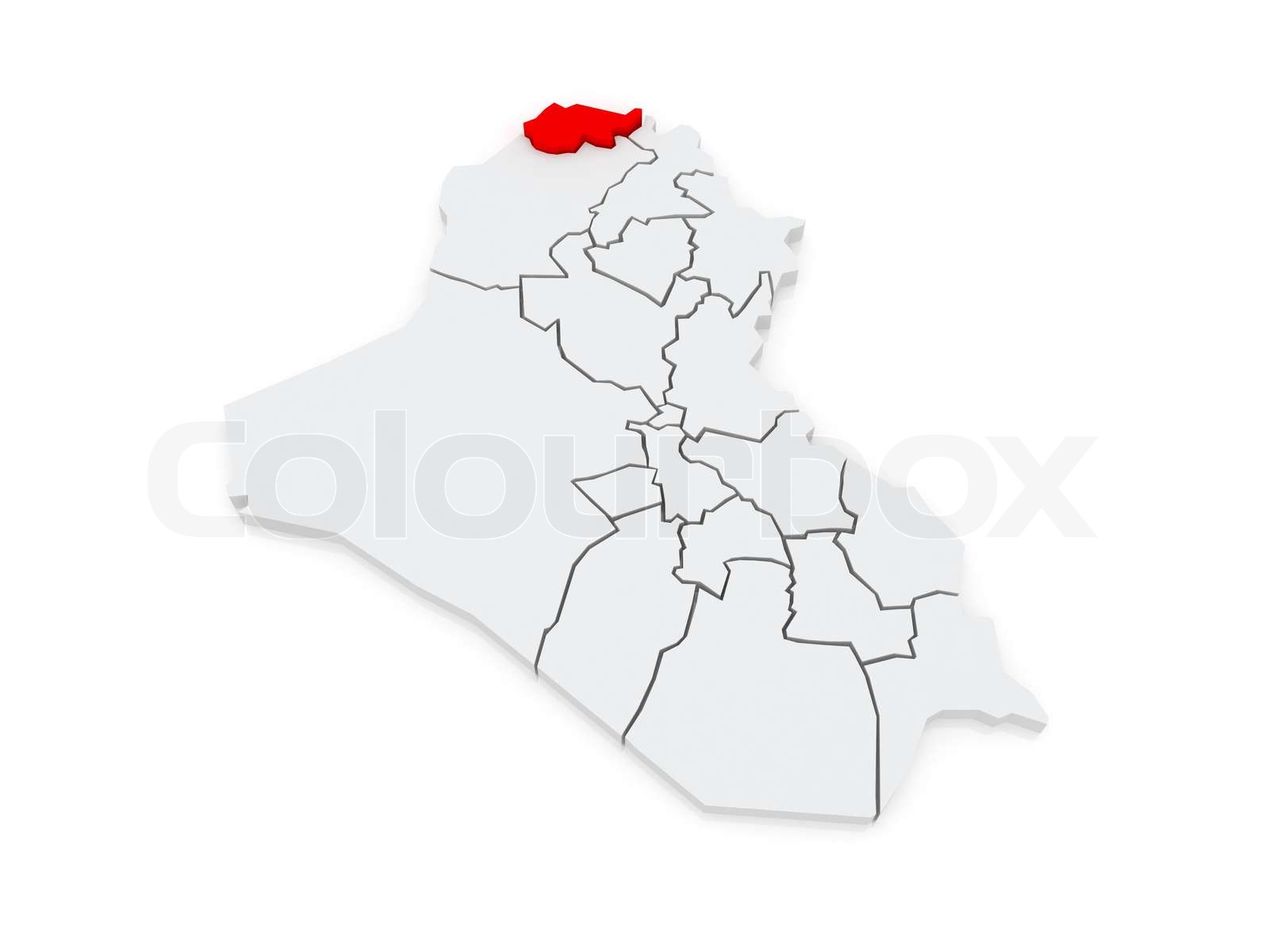 Map of Dohuk. Iraq. | Stock image | Colourbox
