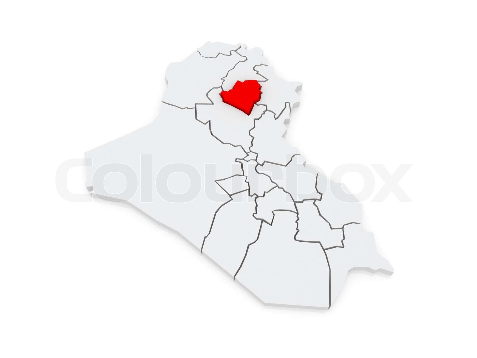 Map of Kirkuk. Iraq. | Stock image | Colourbox