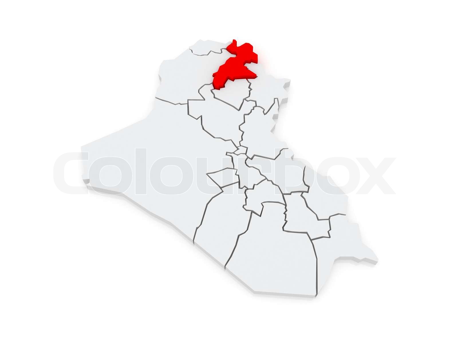 Map of Erbil. Iraq. | Stock image | Colourbox