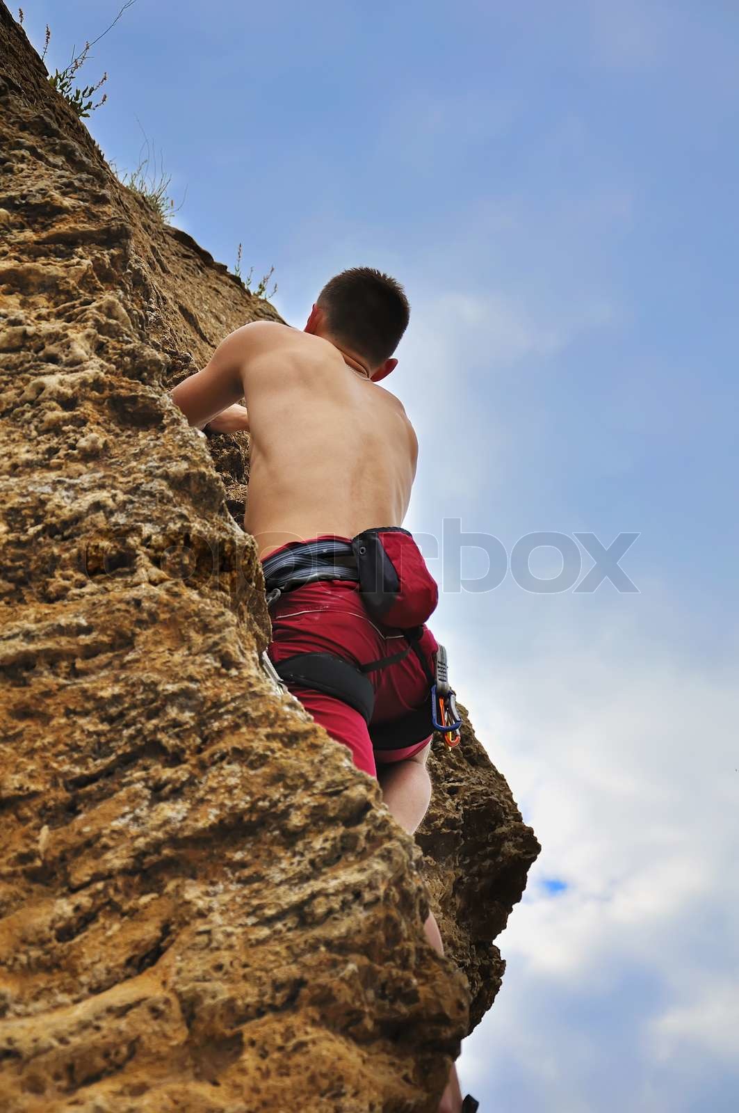 guy climbing | Stock image | Colourbox
