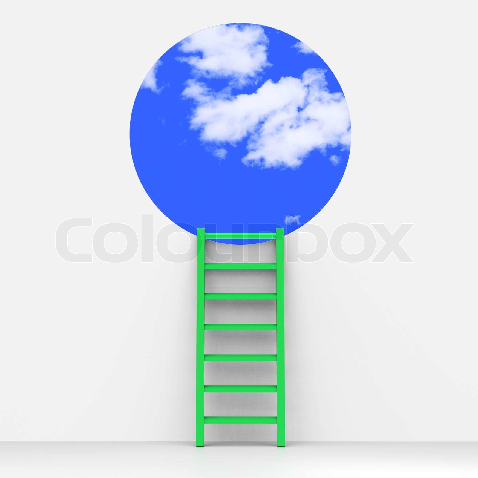Future Ladder Shows Objectives Prediction And Upward | Stock image ...