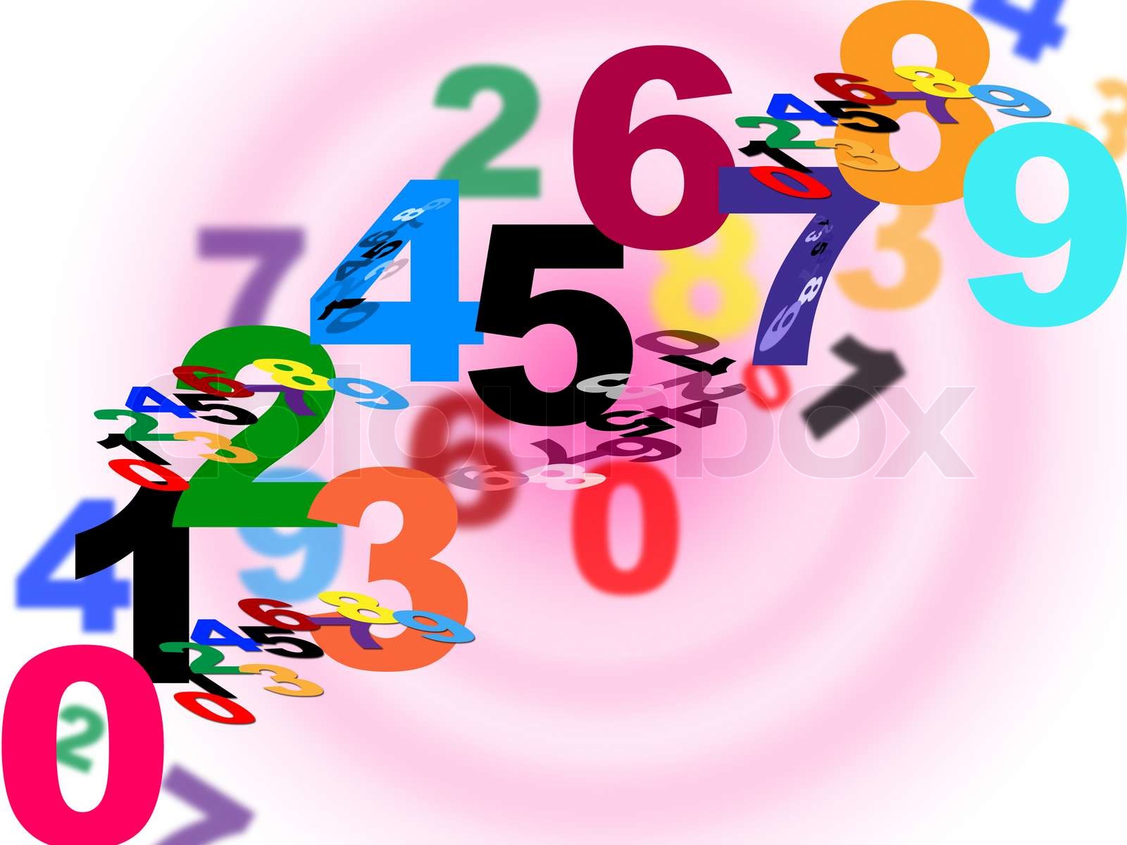 Numbers Counting Means Numeracy Numerical And Backdrop | Stock image ...