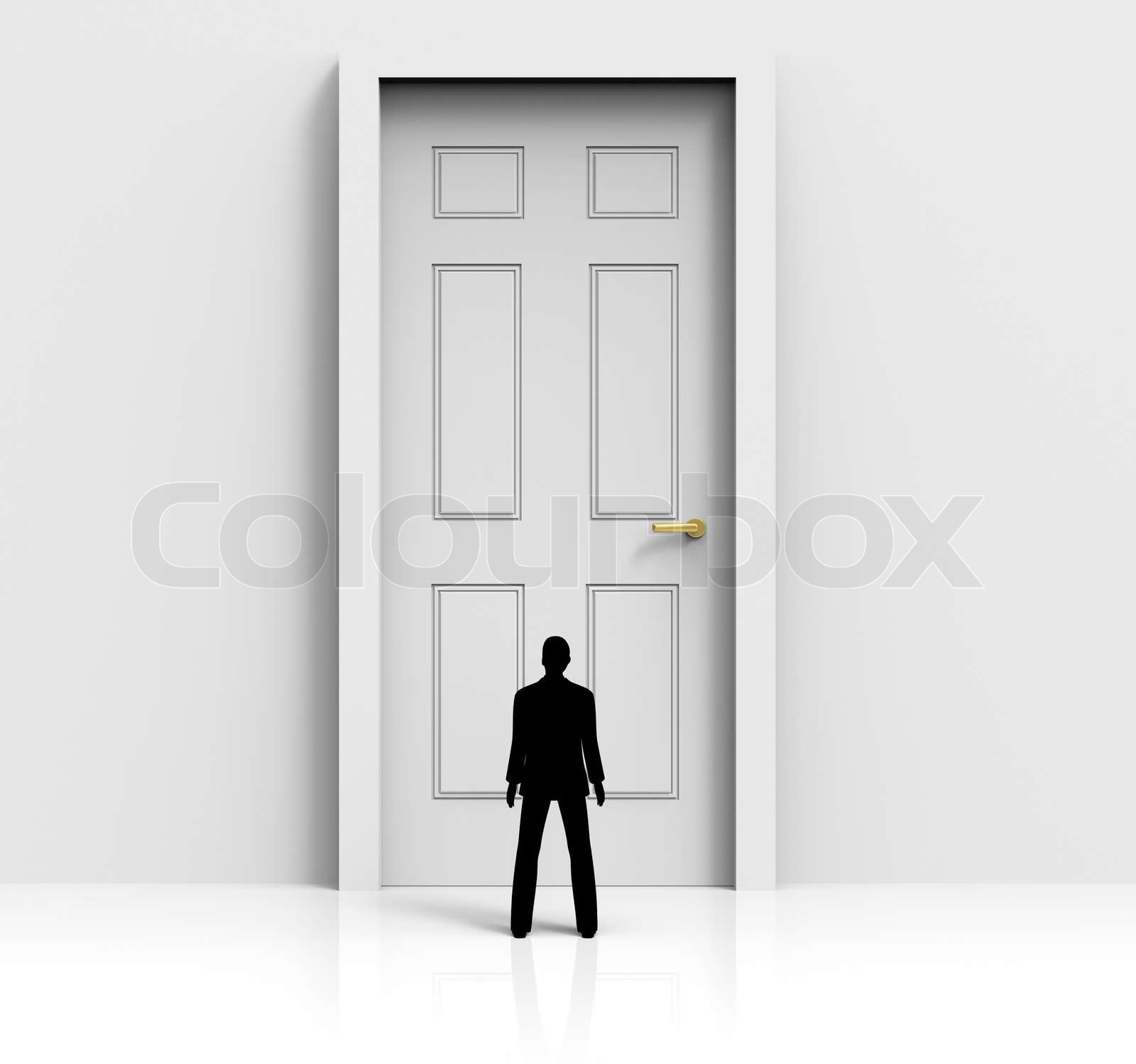 Door Mystery Shows Confused Wondering And Doorways | Stock image ...