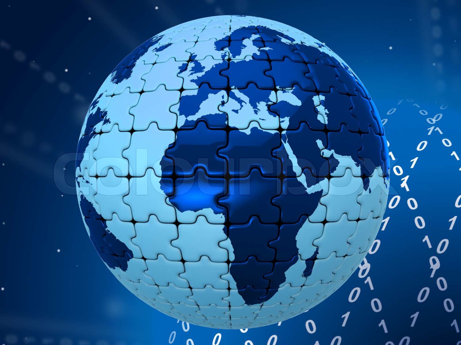 Welt Digital stellt High Tec und globalisieren | Stock Bild | Colourbox