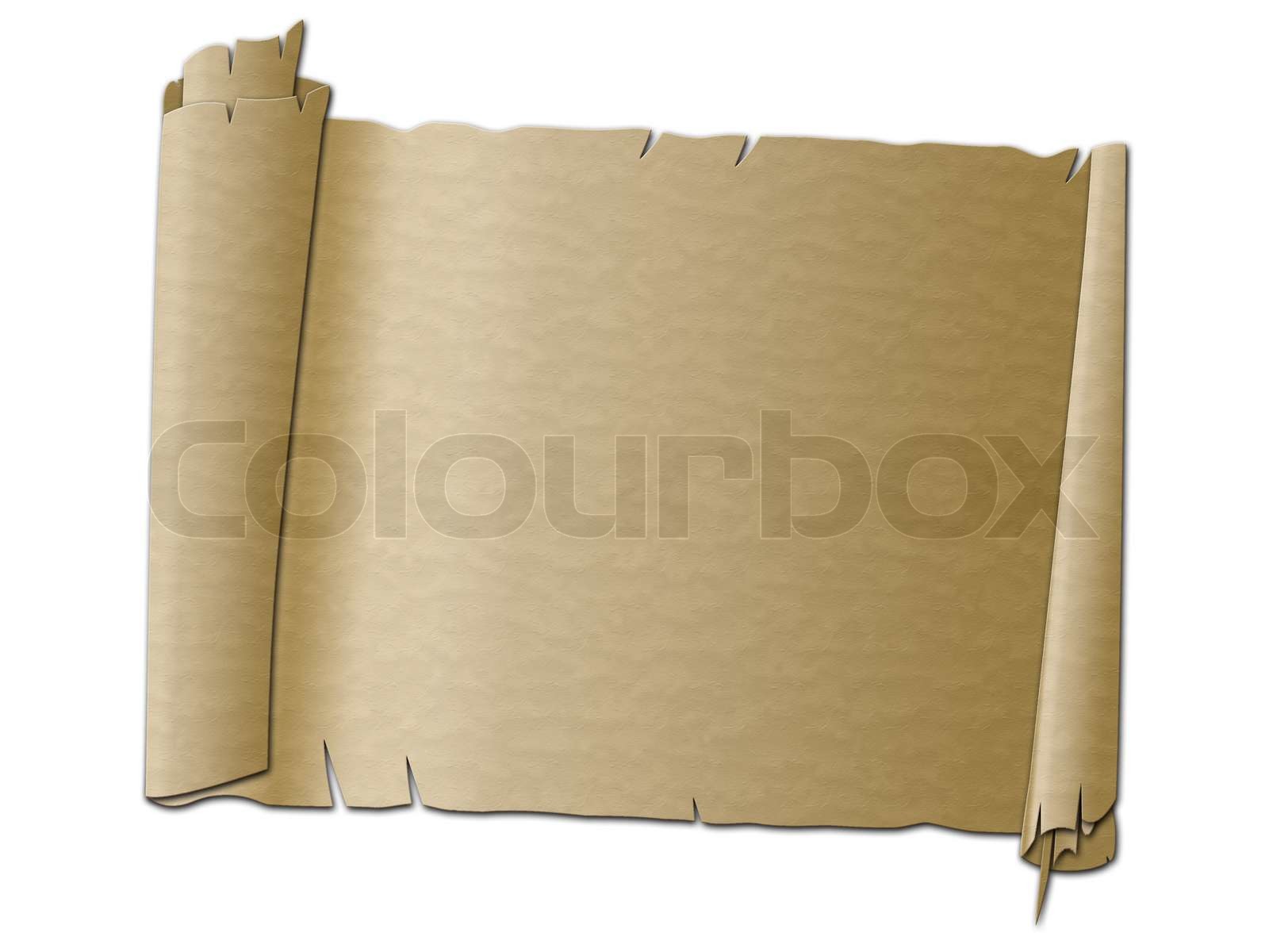 Papier Rolle darstellt, antiken Pergament und Diplom | Stock Bild ...