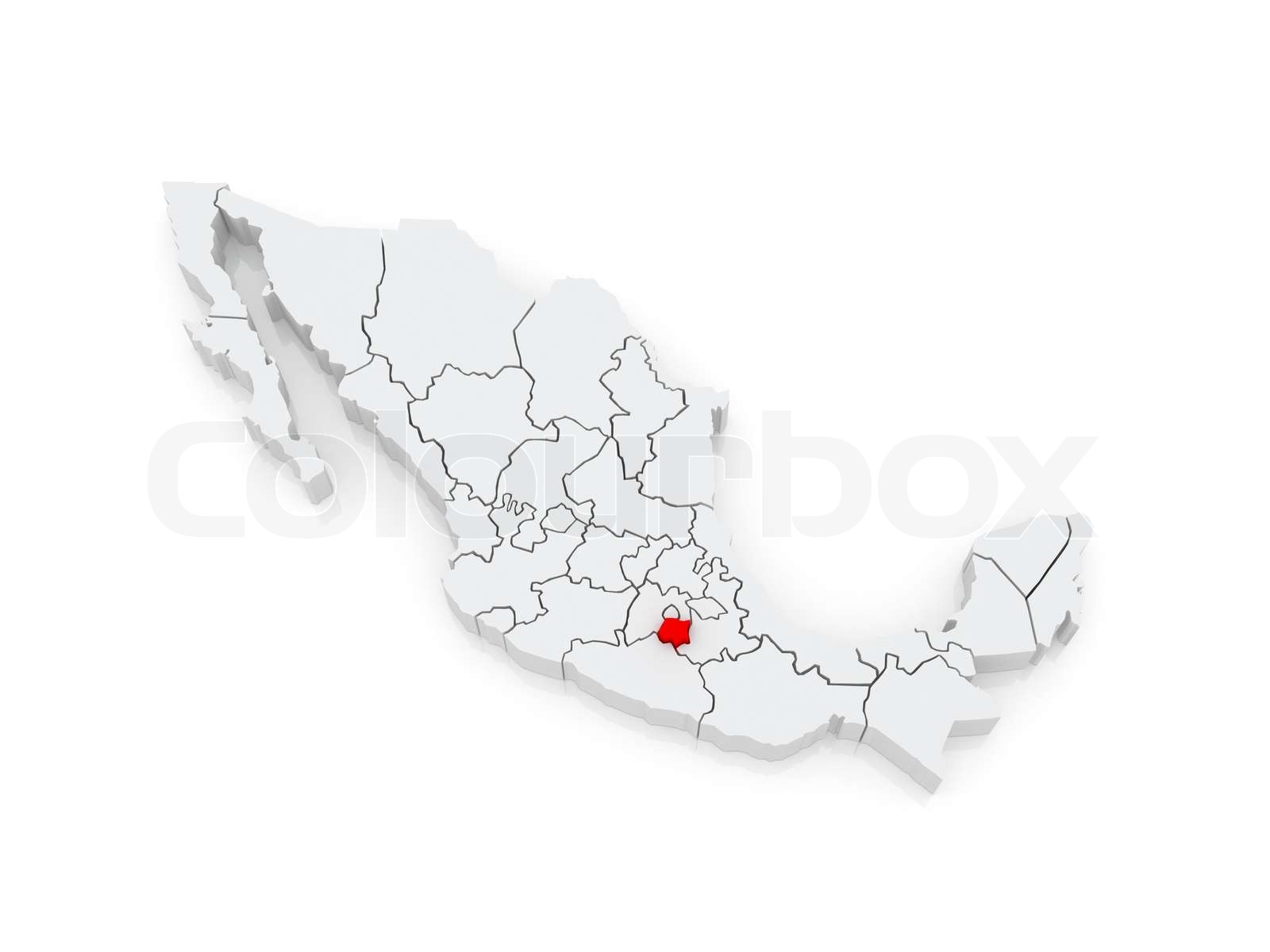 Map of Morelos. Mexico. | Stock image | Colourbox