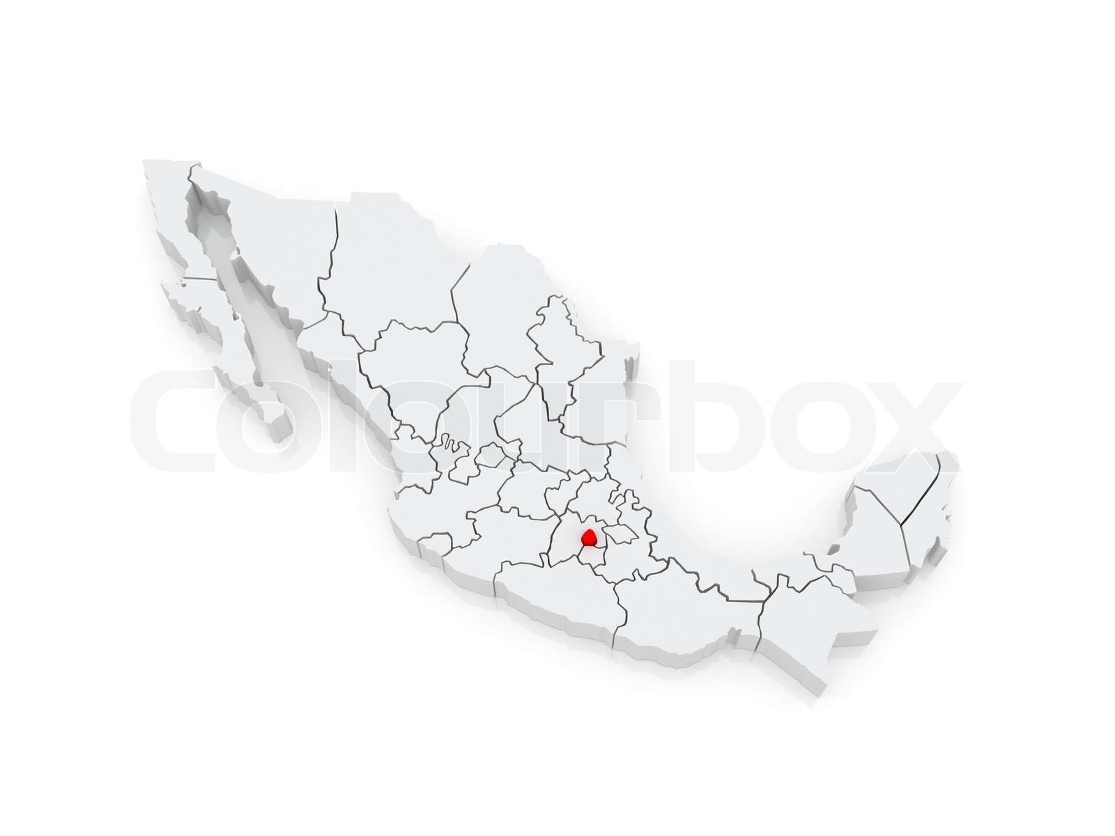 Map of Distrito Federal. Mexico. | Stock image | Colourbox