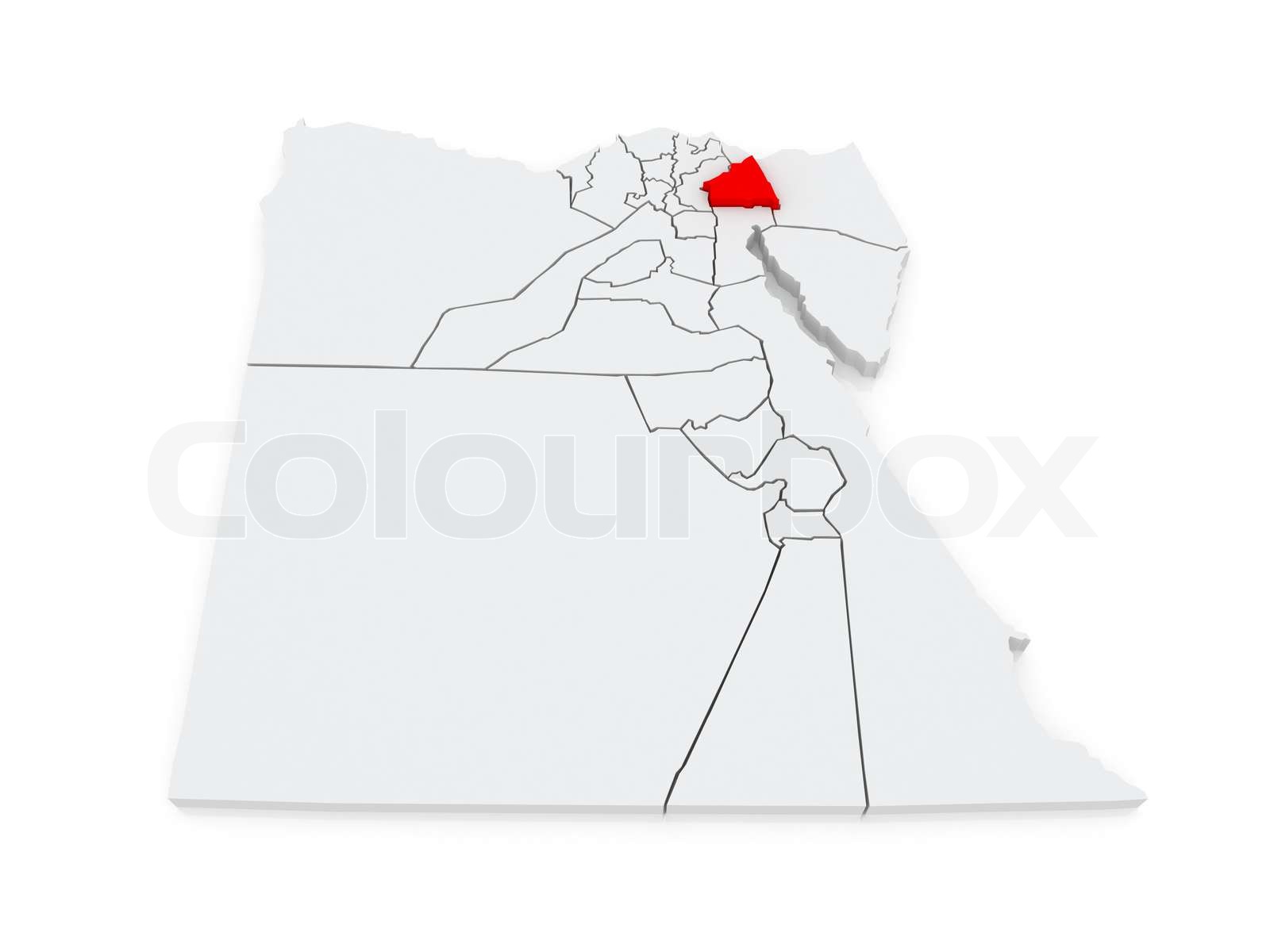 Map of Ismailia. Egypt. | Stock image | Colourbox