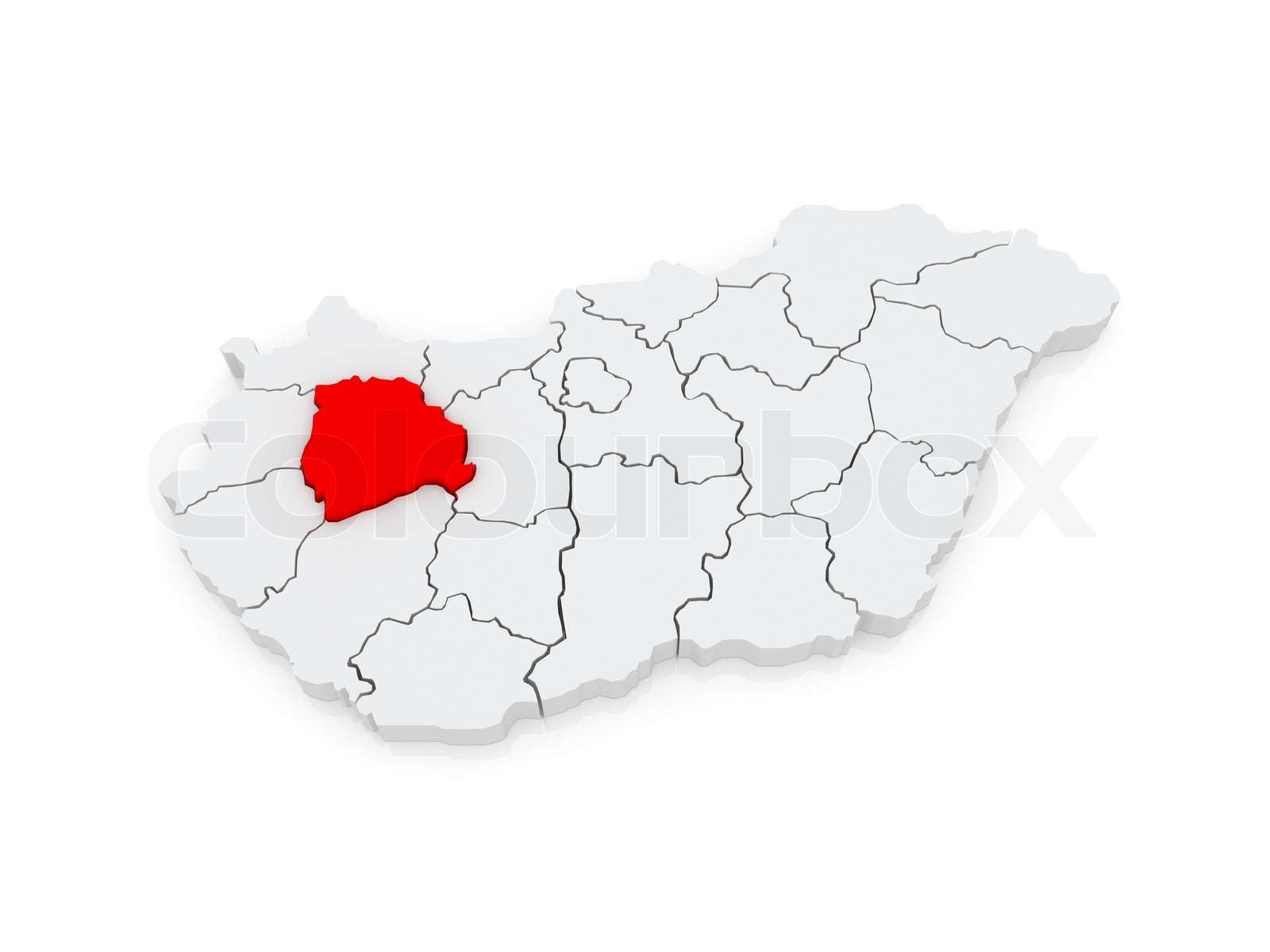 Map of Veszprem. Hungary. | Stock image | Colourbox