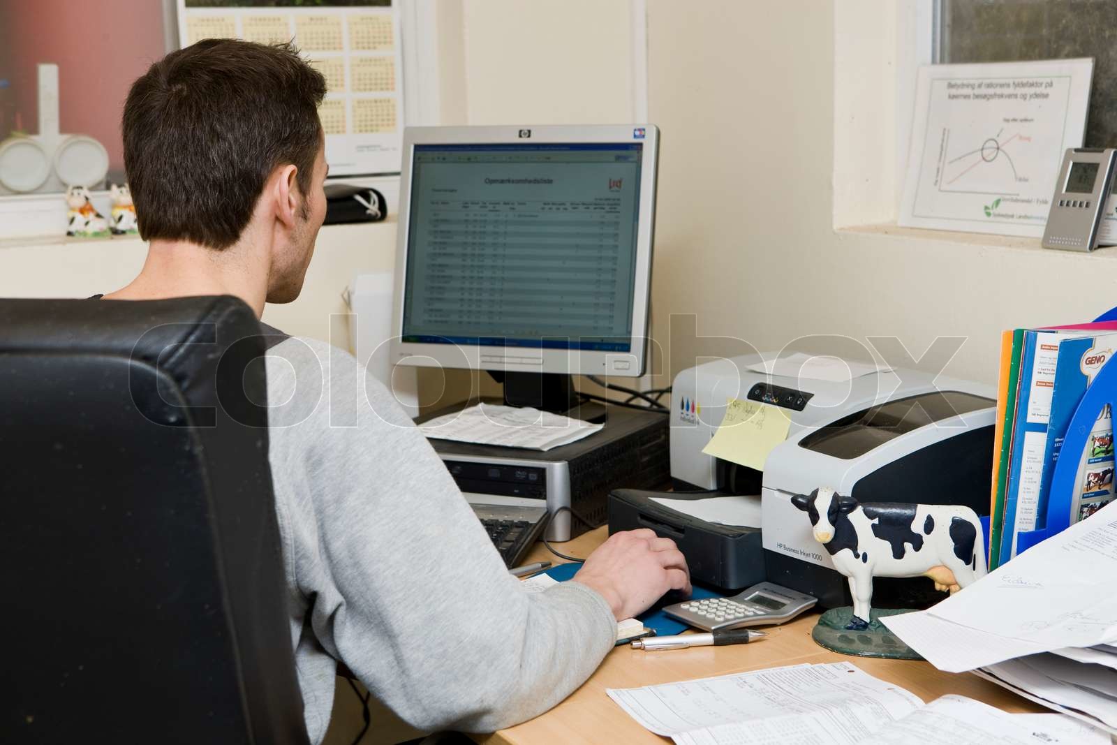 Farmer at his office | Stock image | Colourbox