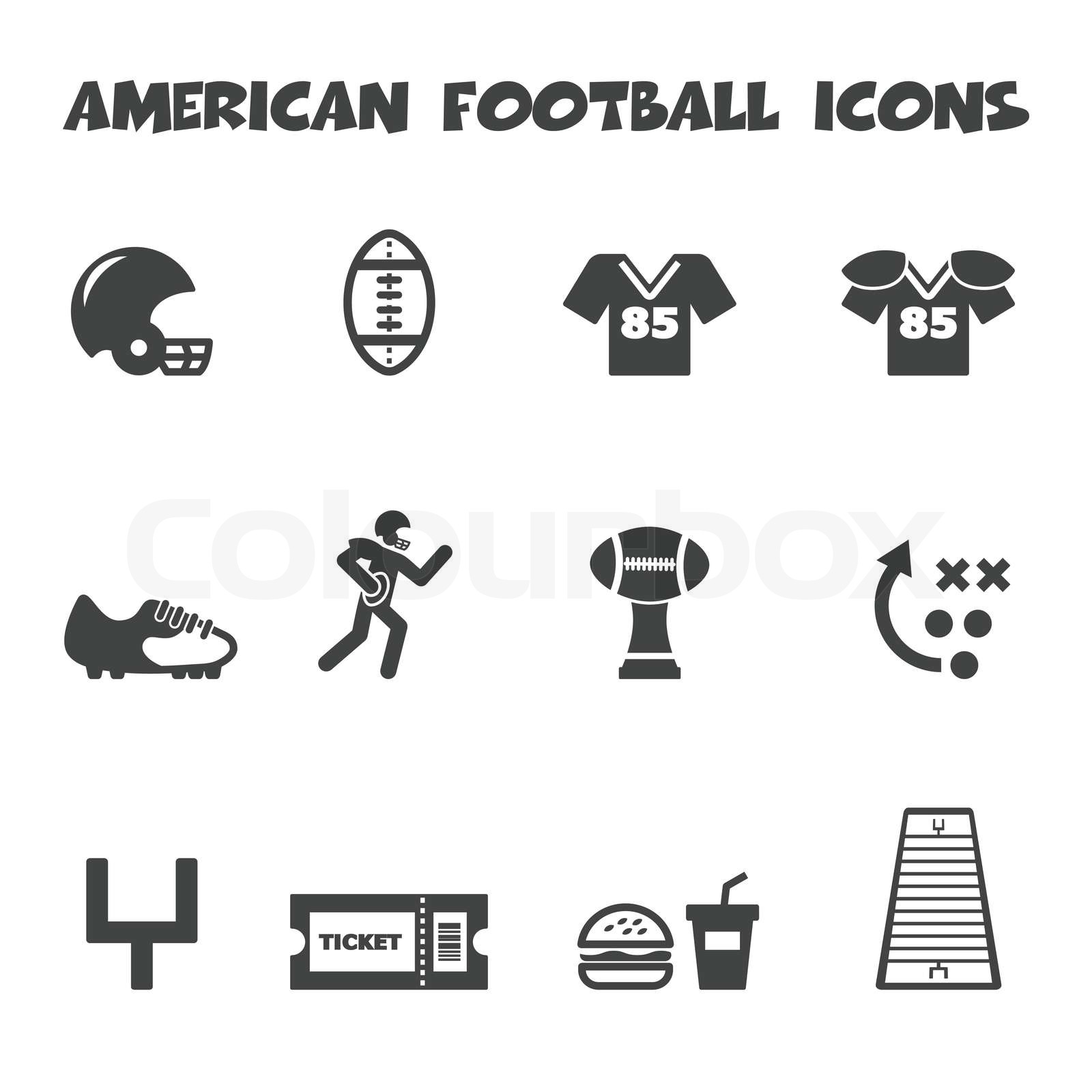 american football icons | Stock vector | Colourbox