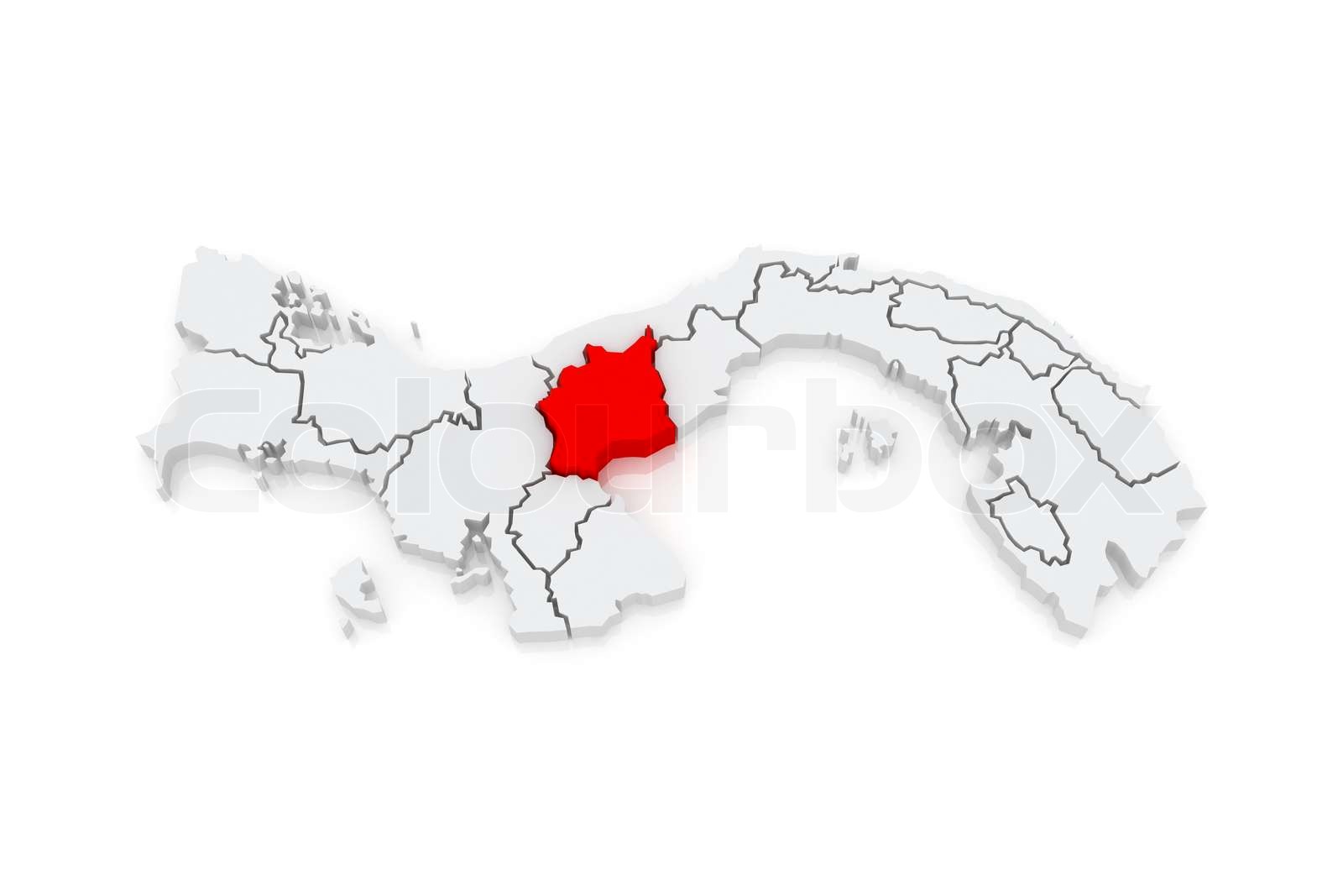 Map of Cocle. Panama. | Stock image | Colourbox