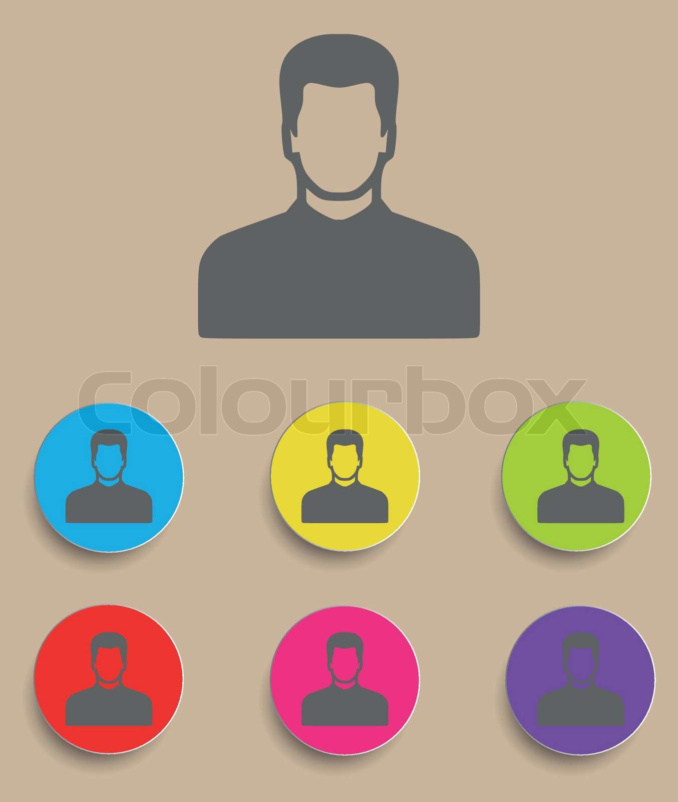Vector icon of man | Stock vector | Colourbox