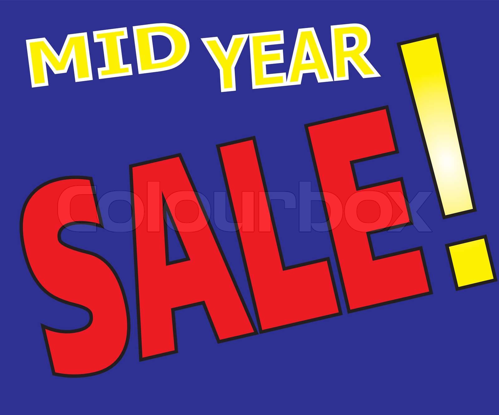 Mid Year Sale Promotion Label | Stock vector | Colourbox