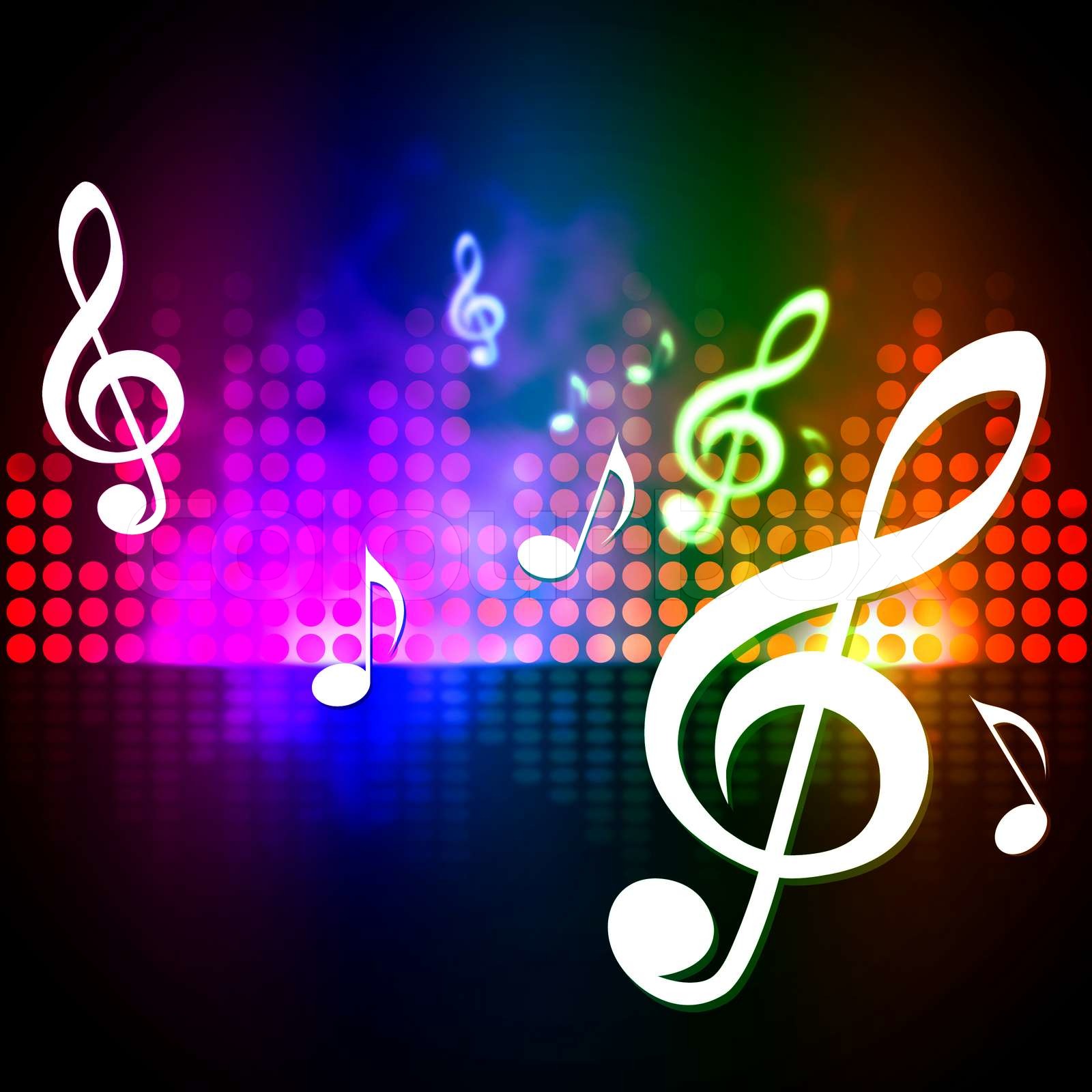 Treble Clef Background Means Music Frequency Display | Stock image ...