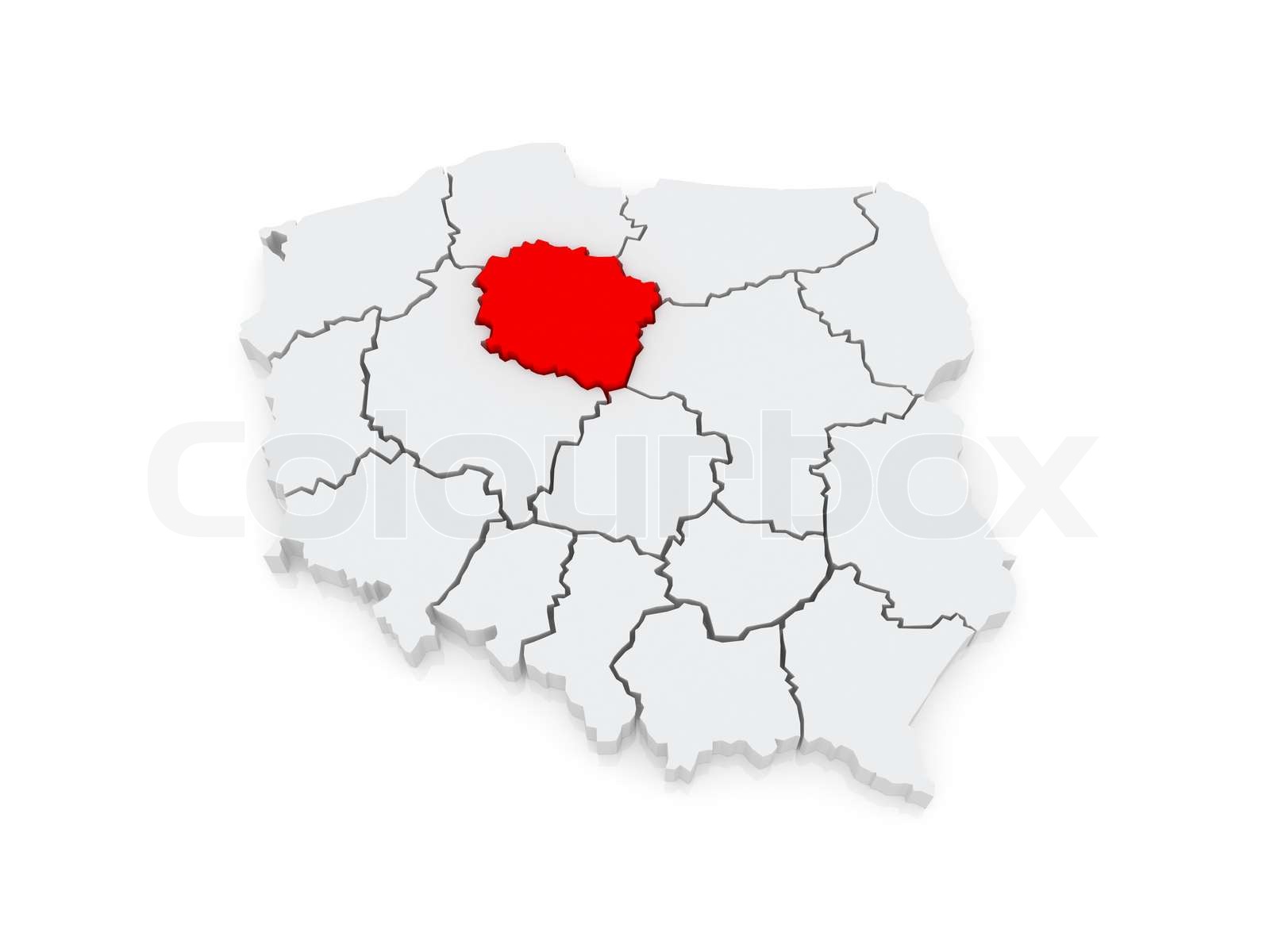 Map of Pomeranian. Poland. | Stock image | Colourbox