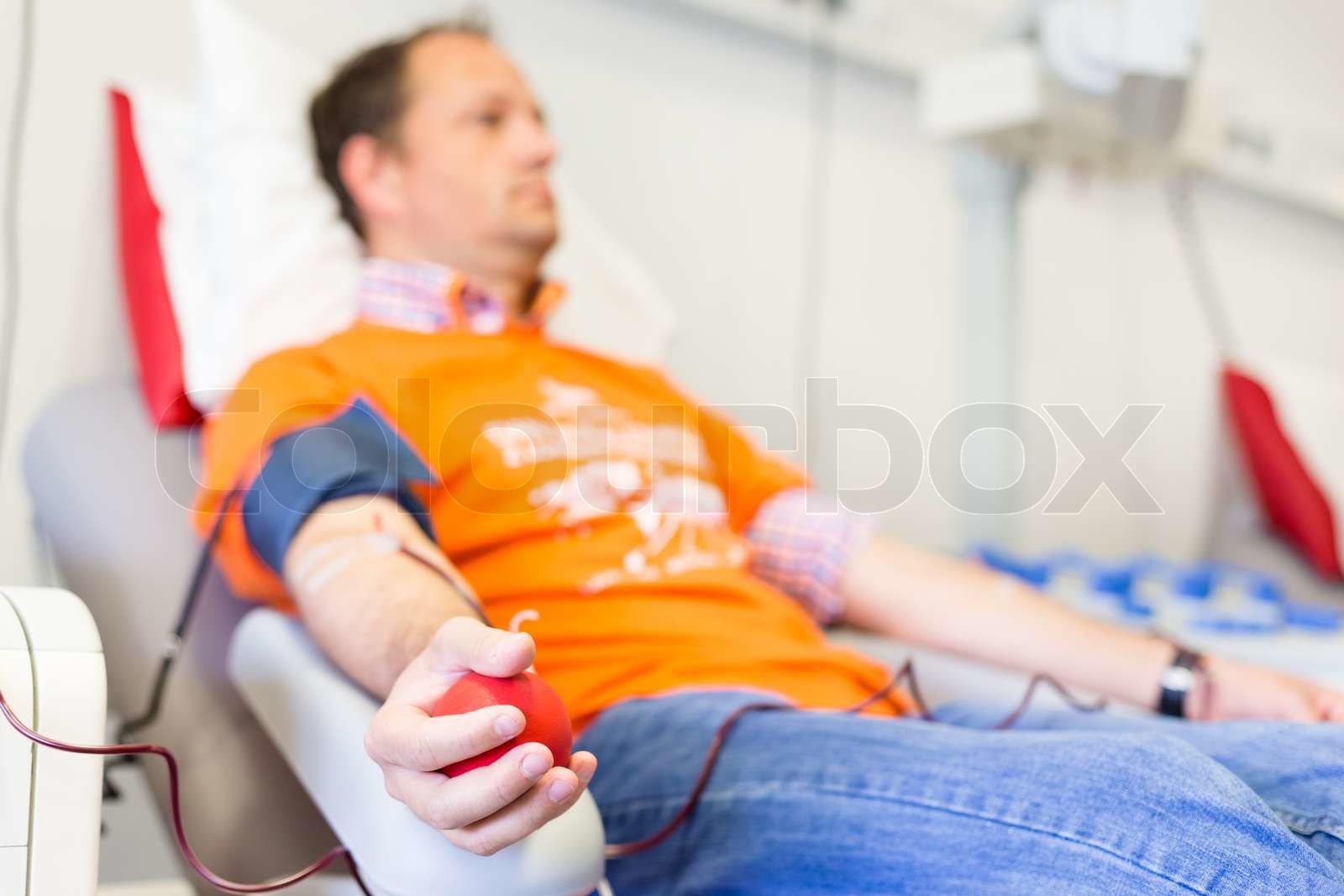 Blood donor at donation. | Stock image | Colourbox