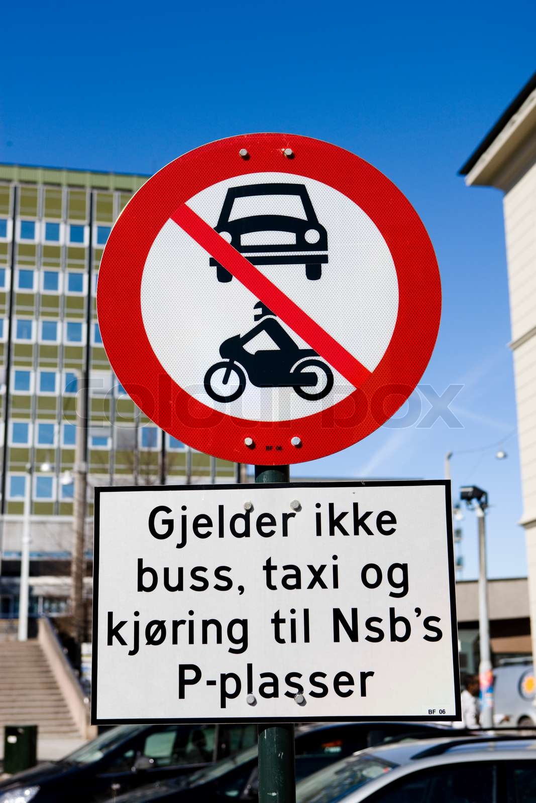 Norwegian traffic sign | Stock image | Colourbox