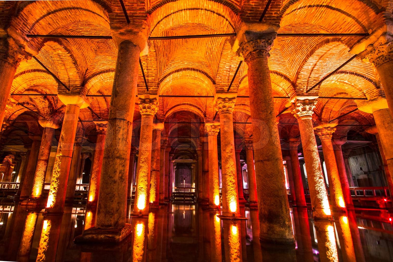 Underground Basilica Cistern, Istanbul, Turkey. | Stock image | Colourbox