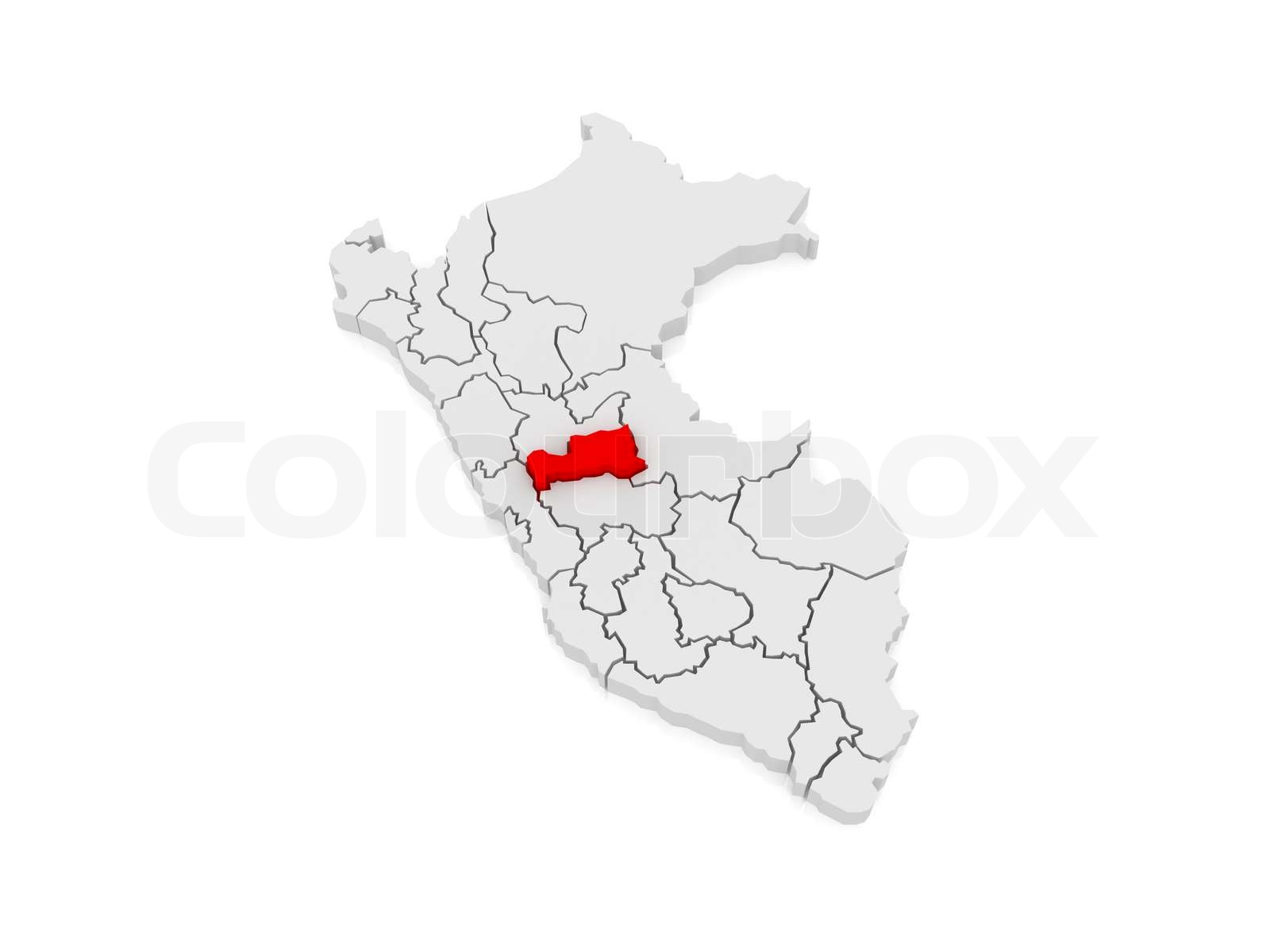 Map of Pasco. Peru. | Stock image | Colourbox