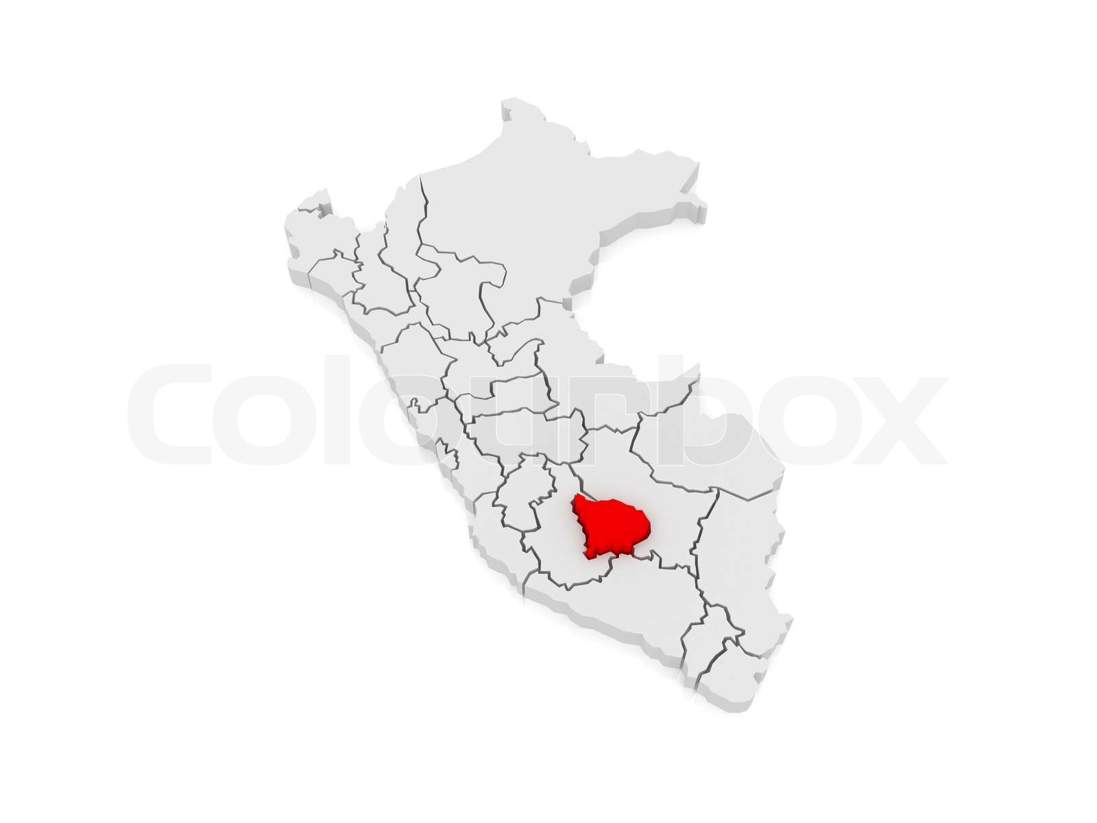Map of Apurimac. Peru. | Stock image | Colourbox